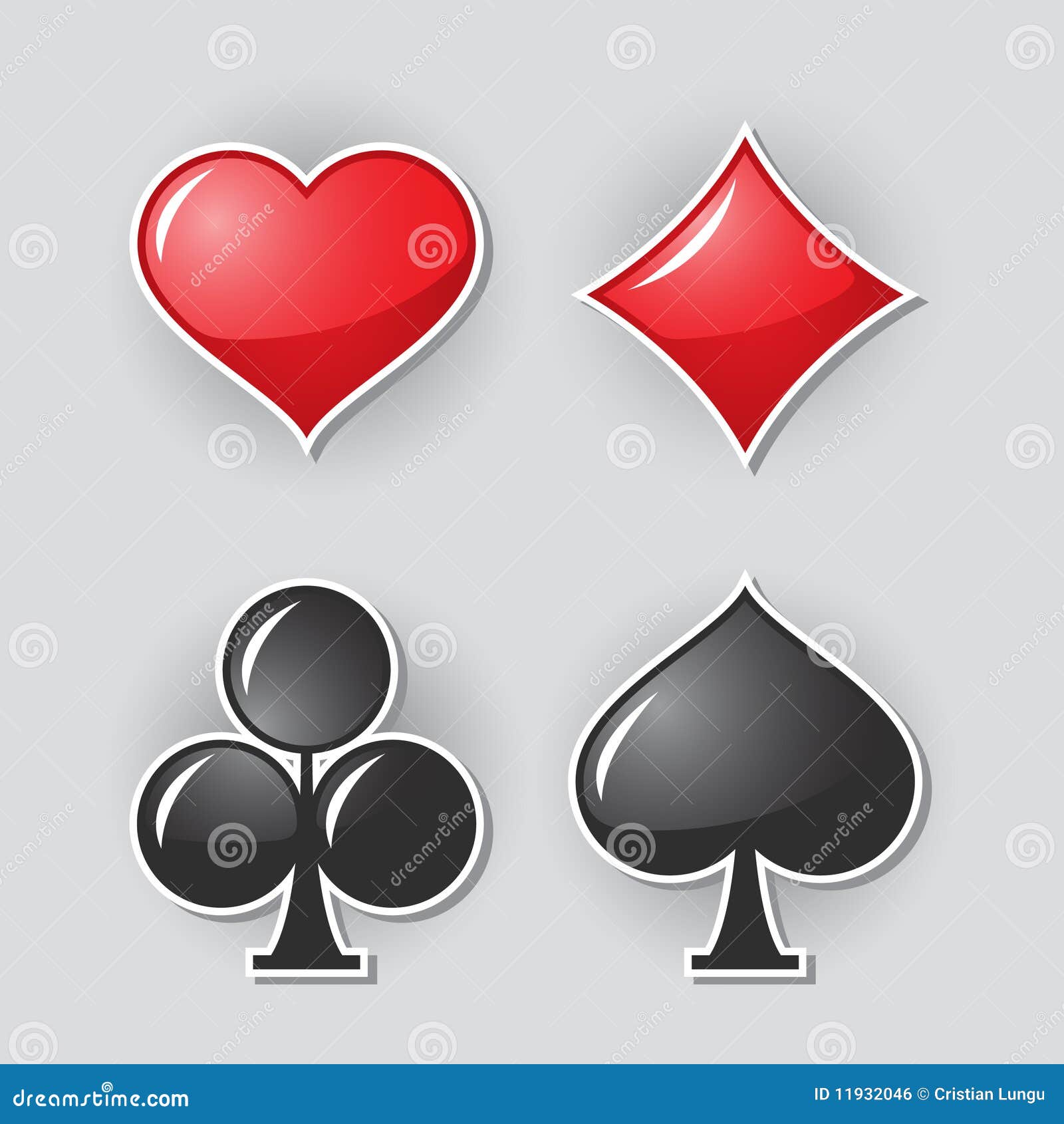 Card suit symbols stock vector. Illustration of club - 11932046