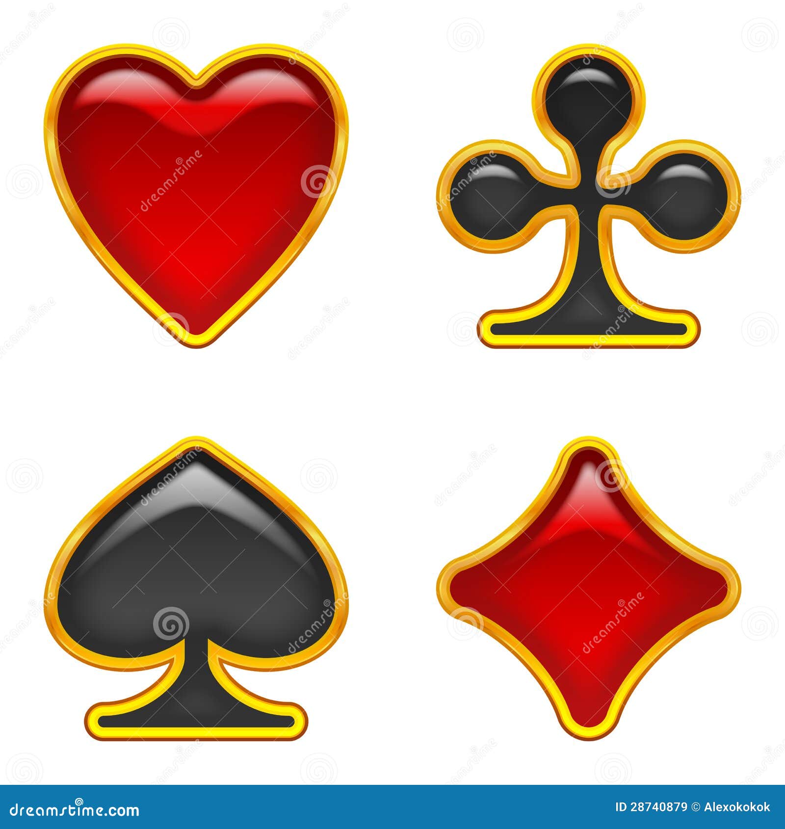 Card suits buttons, set stock vector. Illustration of emblem - 28740879