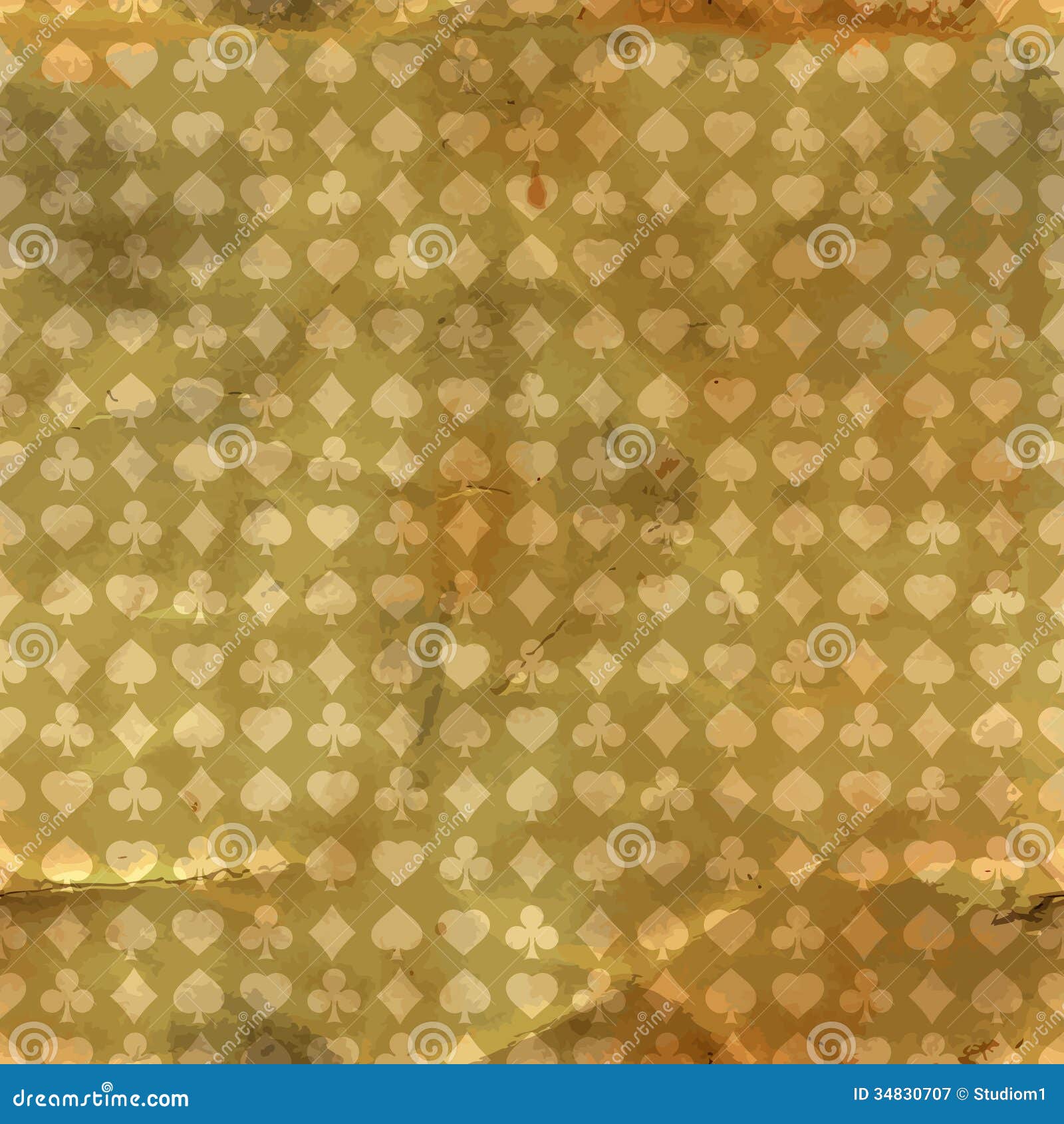 Card Suits. Seamless Pattern. Stock Vector - Illustration of fortune ...