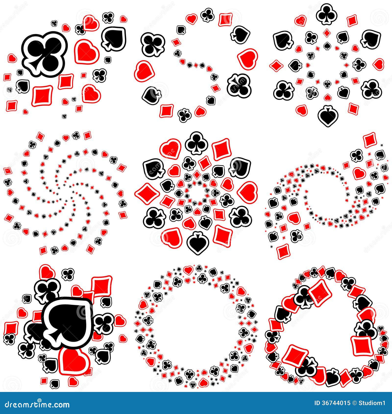 Card suits. stock vector. Illustration of graphic, crystal - 36744015