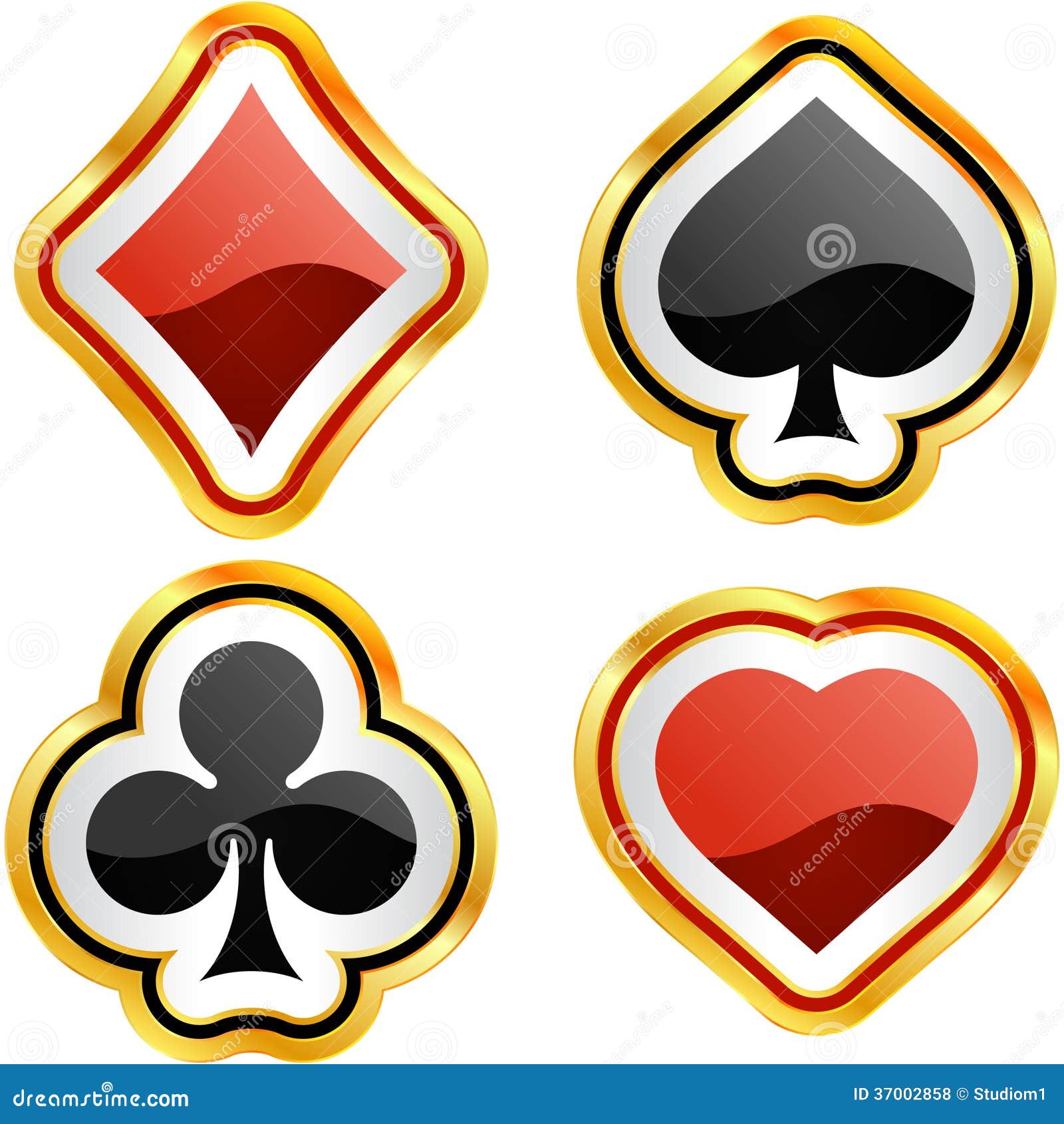 Card suits. stock vector. Illustration of luck, clover - 37002858