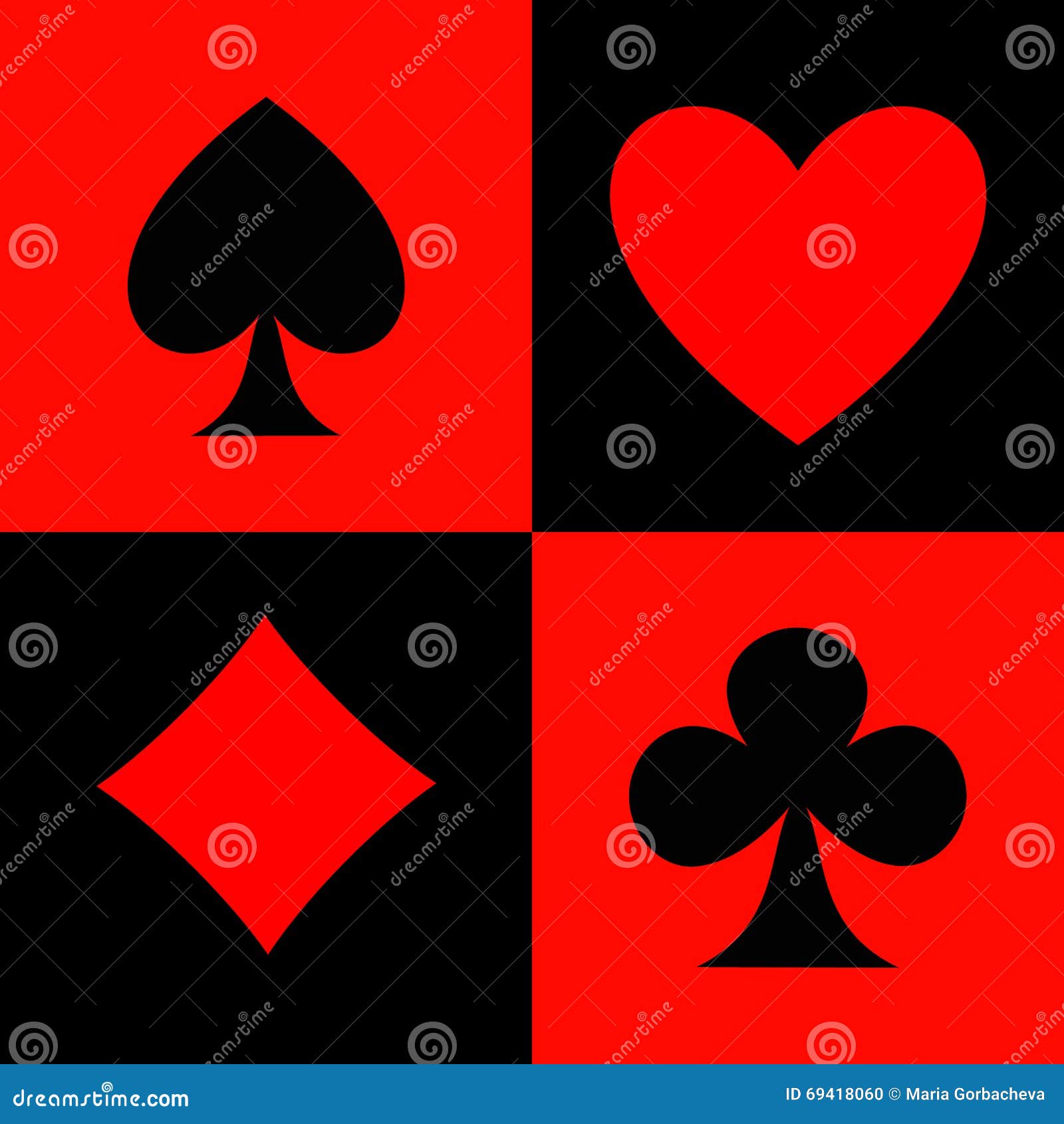 Card suits vector image stock vector. Illustration of cards - 69418060