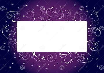 Card with Swirly Border Design. Vector. Stock Vector - Illustration of ...