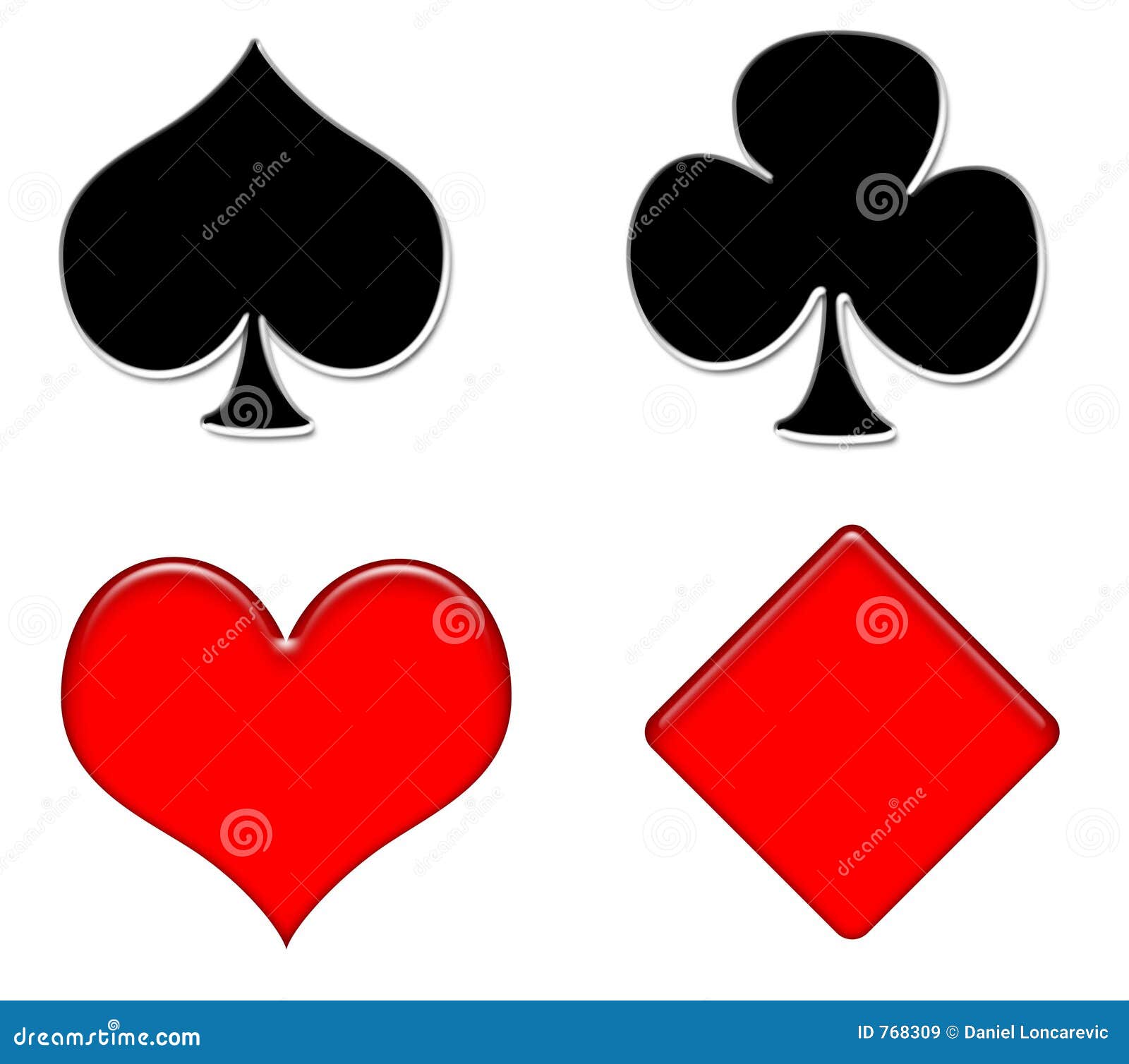 Card symbols stock illustration. Illustration of shape - 768309