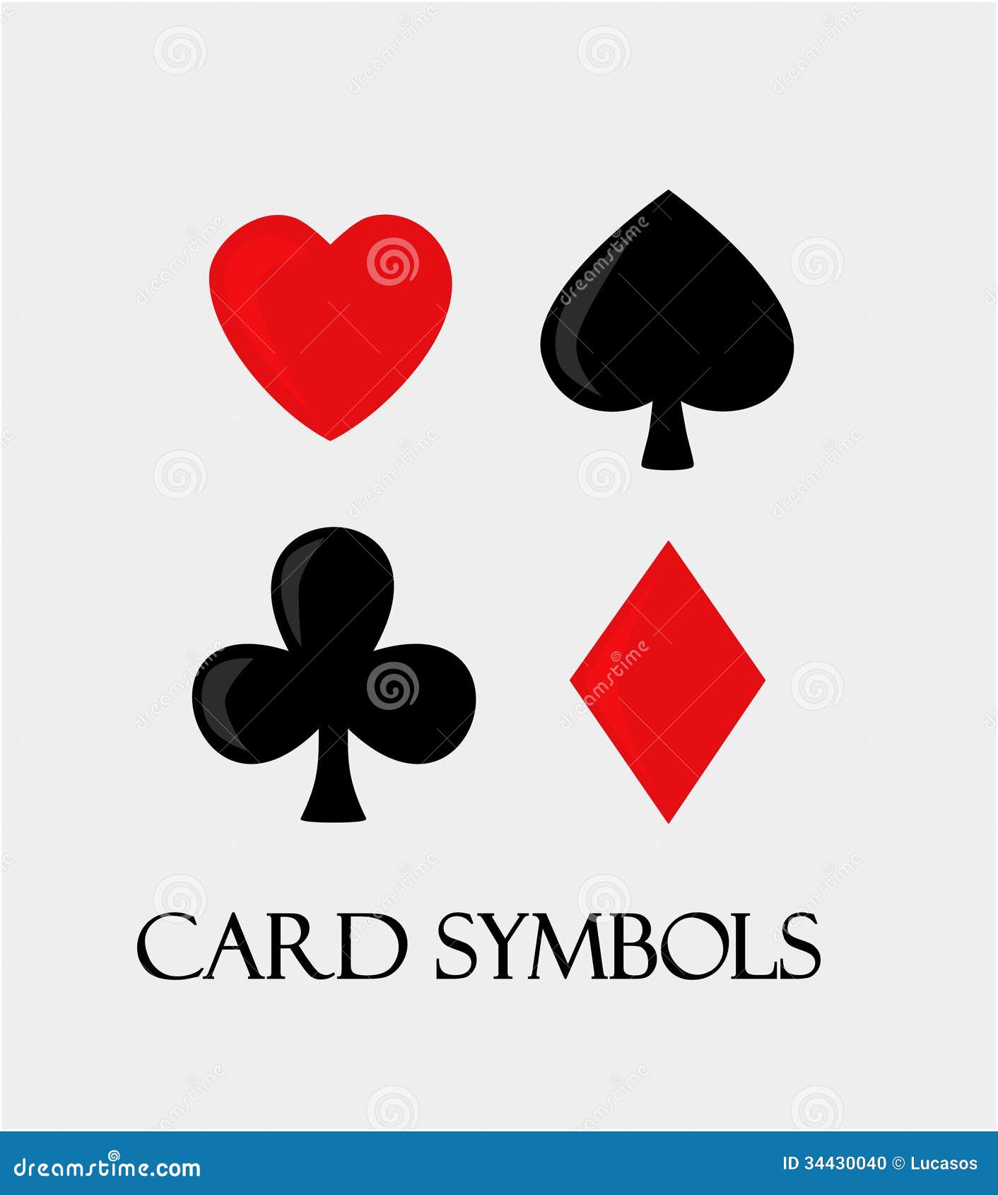 Card symbols. stock vector. Illustration of club, playing - 34430040