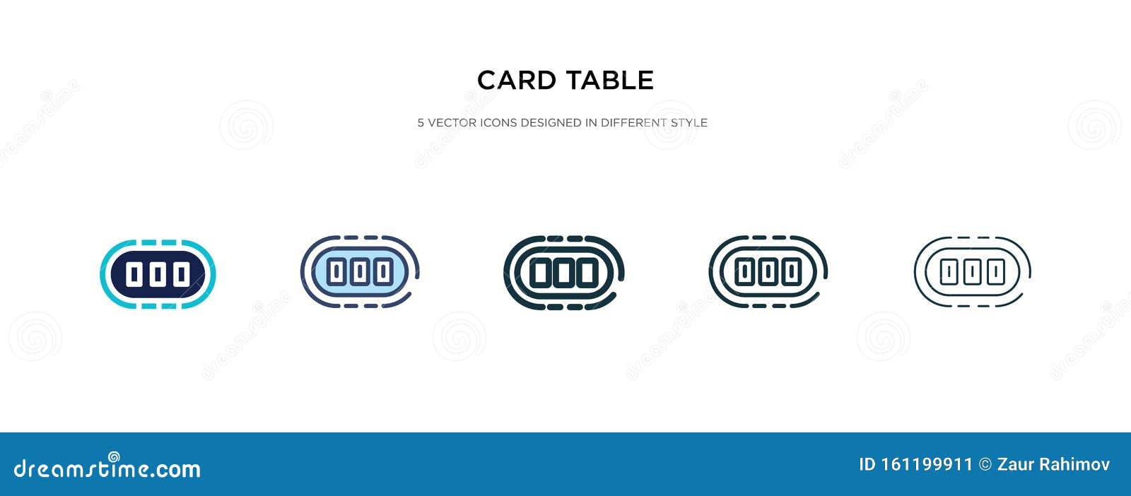 Card Table Icon in Different Style Vector Illustration. Two Colored and ...