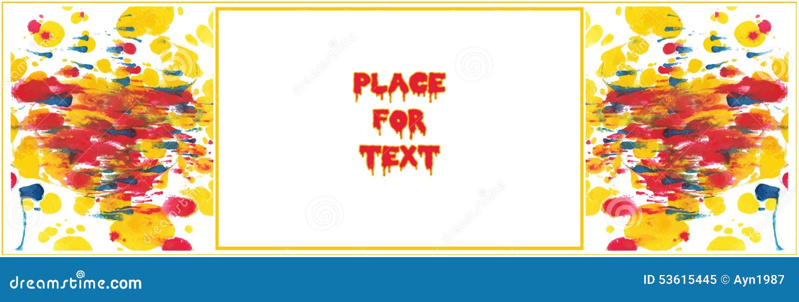 Card Template with Colorful Splash Stock Vector - Illustration of ...