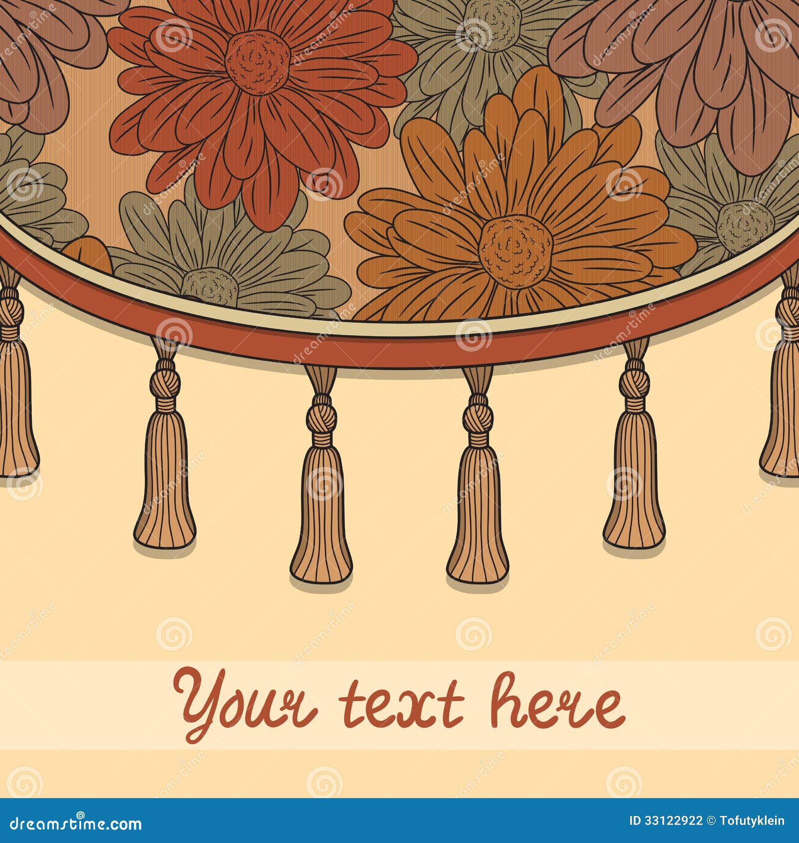 Card template with curtain stock vector. Illustration of congratulation ...