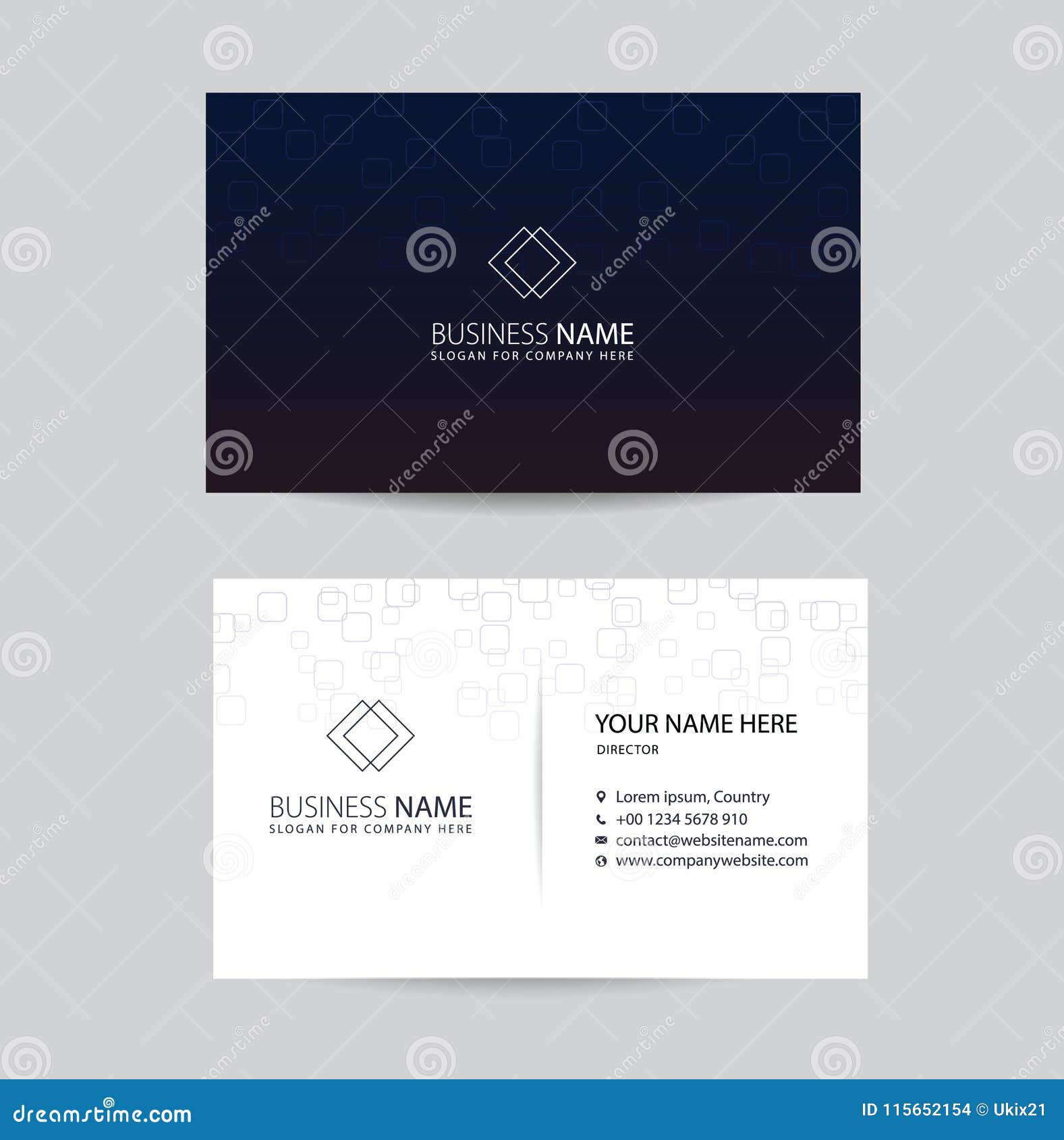 Card template double side editorial stock image. Illustration of ...