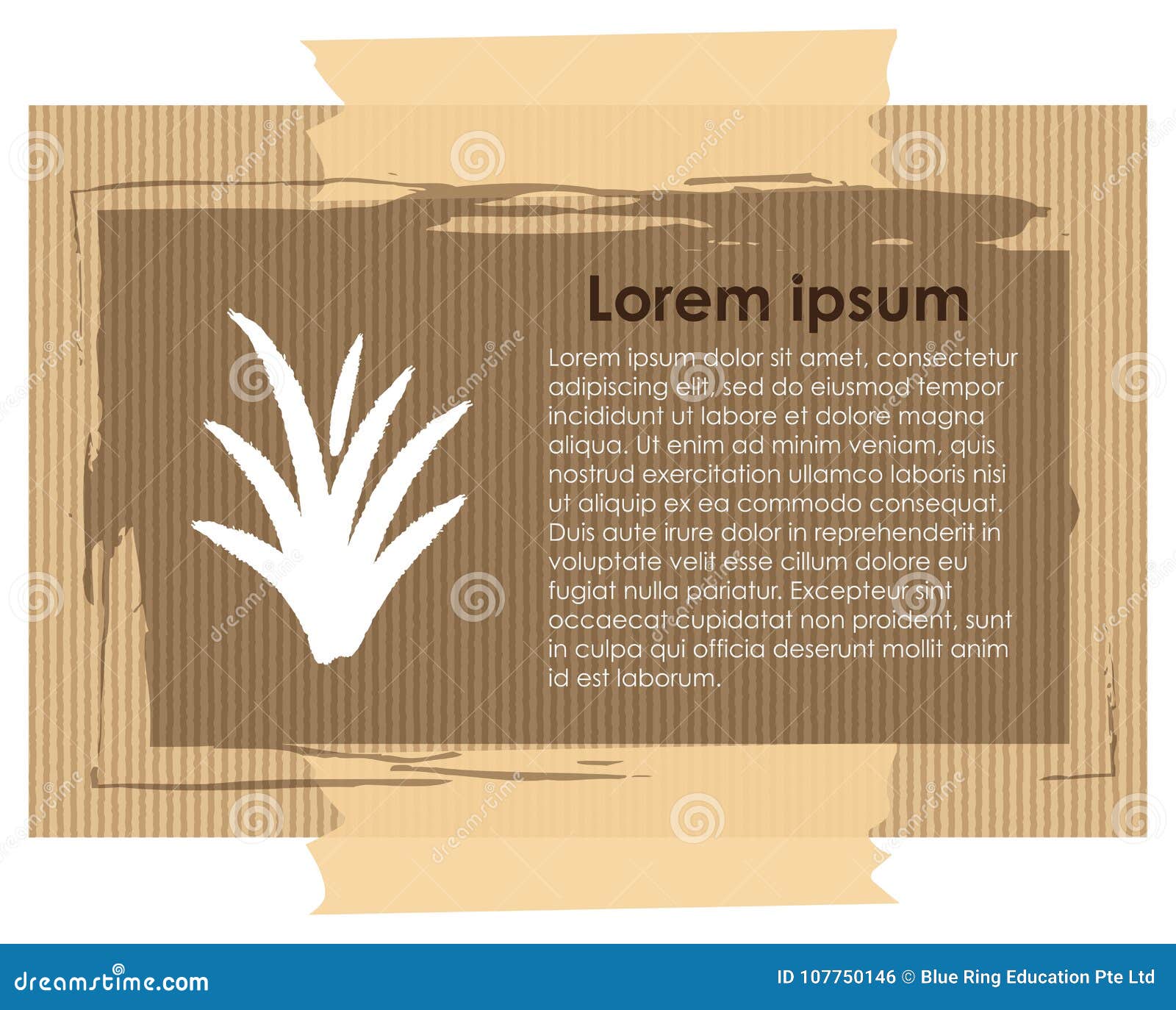 Card Template with Grass and Text Stock Vector - Illustration of leaves ...