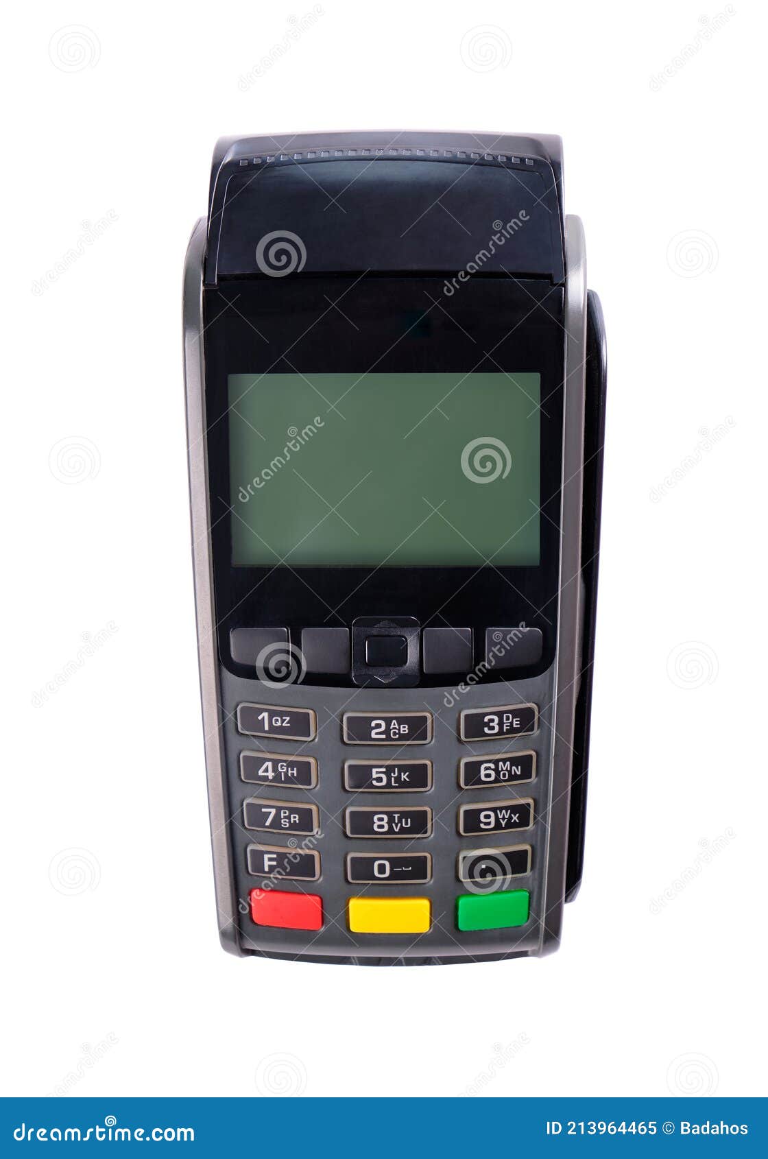Card Terminal Isolated on White Background Stock Image - Image of bank ...