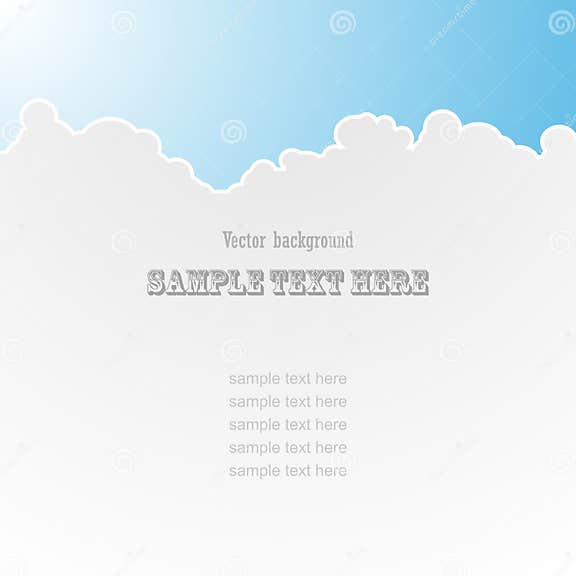 Card for Text with a Background of Clouds. Abstract Cloud Background ...