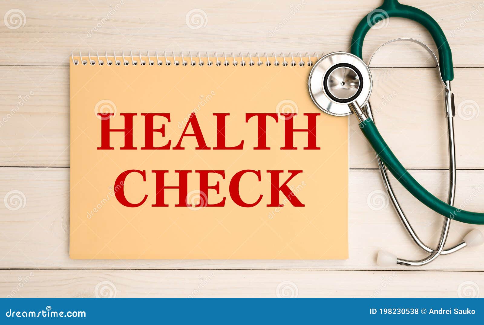Card with Text Health Check and Stethoscope Stock Photo - Image of ...