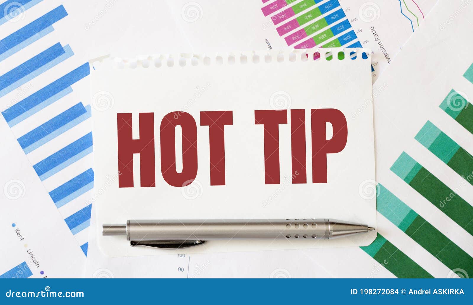 Card with Text HOT TIP. Diagram and White Background Stock Photo ...