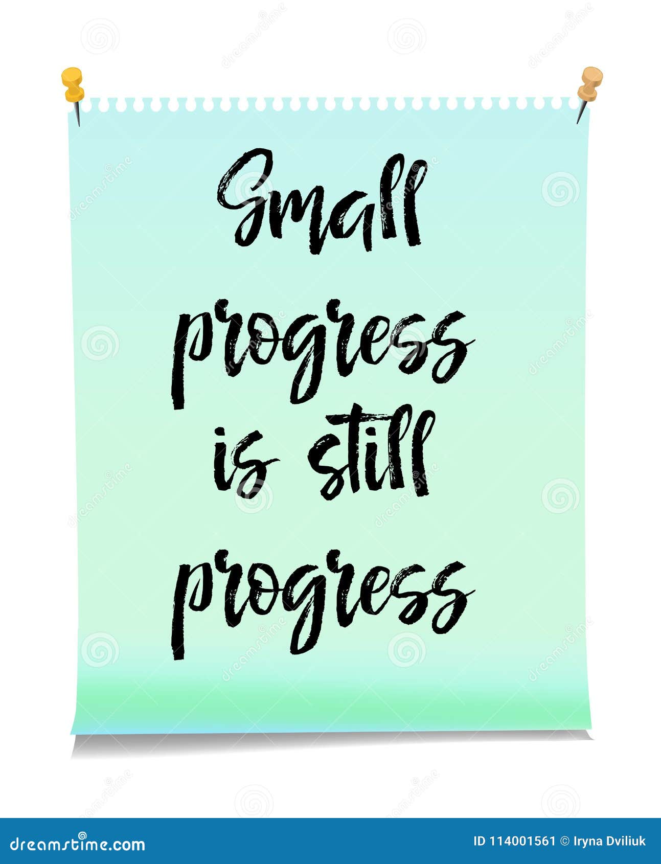 Card with Text Small Progress is Still Progress. Inspiration Message ...