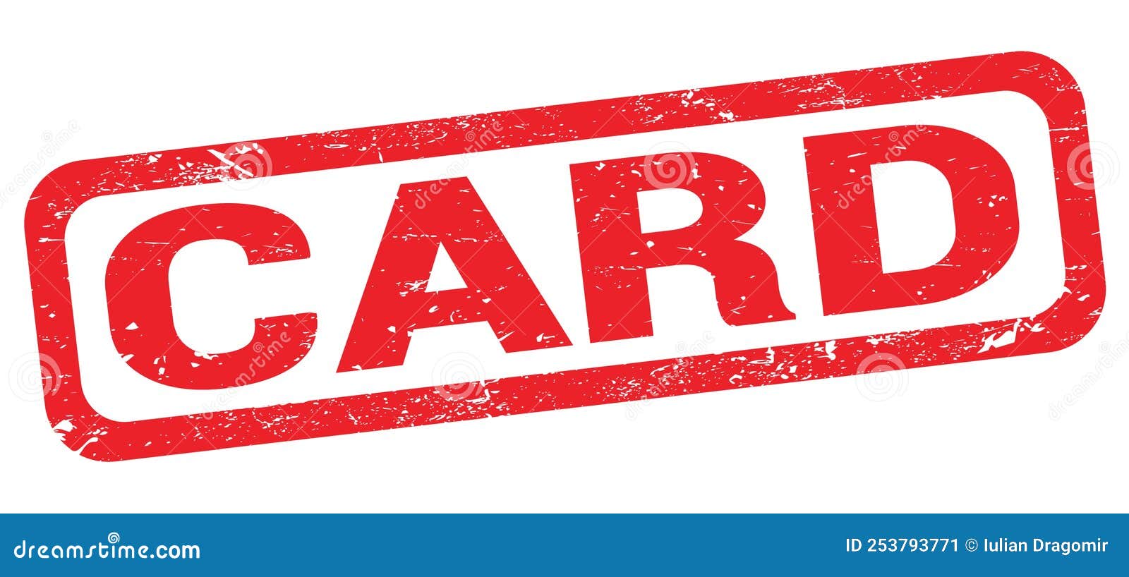 CARD Text Written on Red Rectangle Stamp Stock Illustration ...