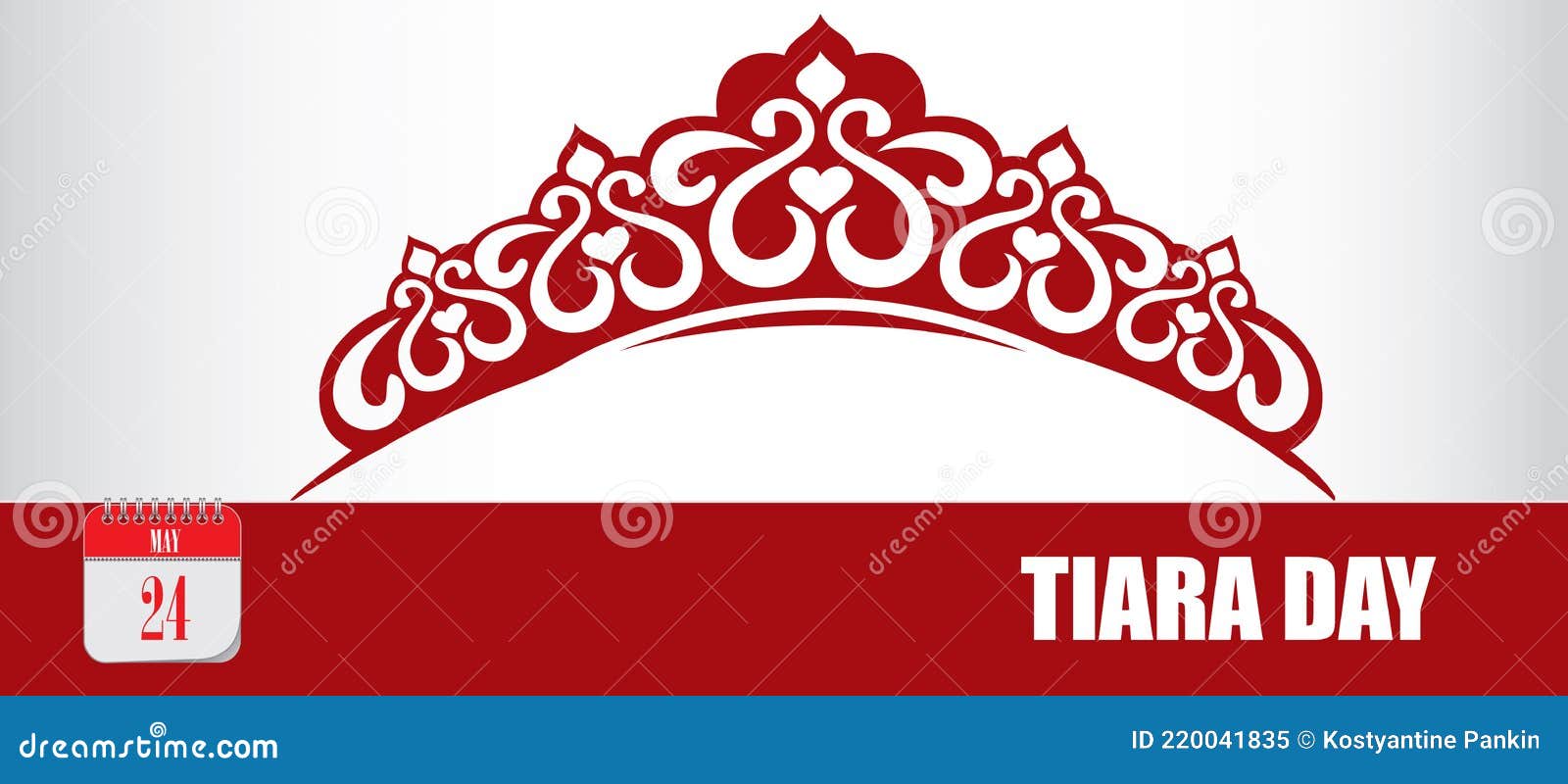 Card Tiara Day stock vector. Illustration of ornament - 220041835