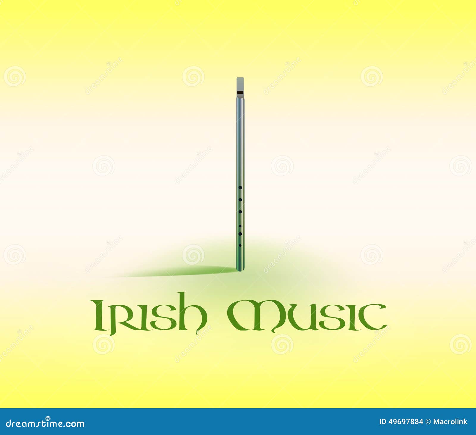 Card with Tin Whistle stock vector. Illustration of musician - 49697884