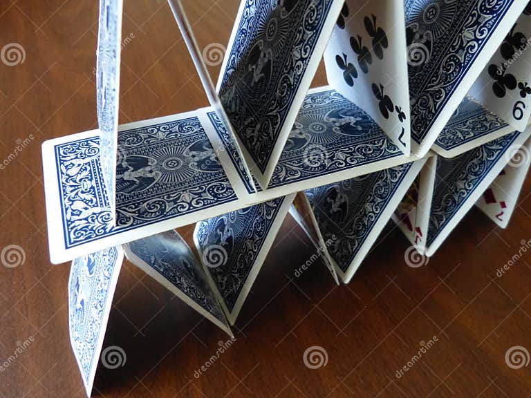 Card Tower stock photo. Image of spades, tower, hearts - 42407422