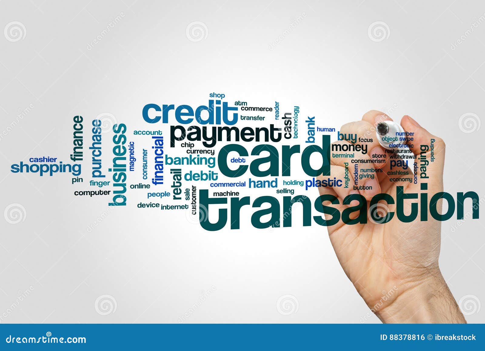 Card Transaction Word Cloud Stock Photo - Image of reader, banking ...