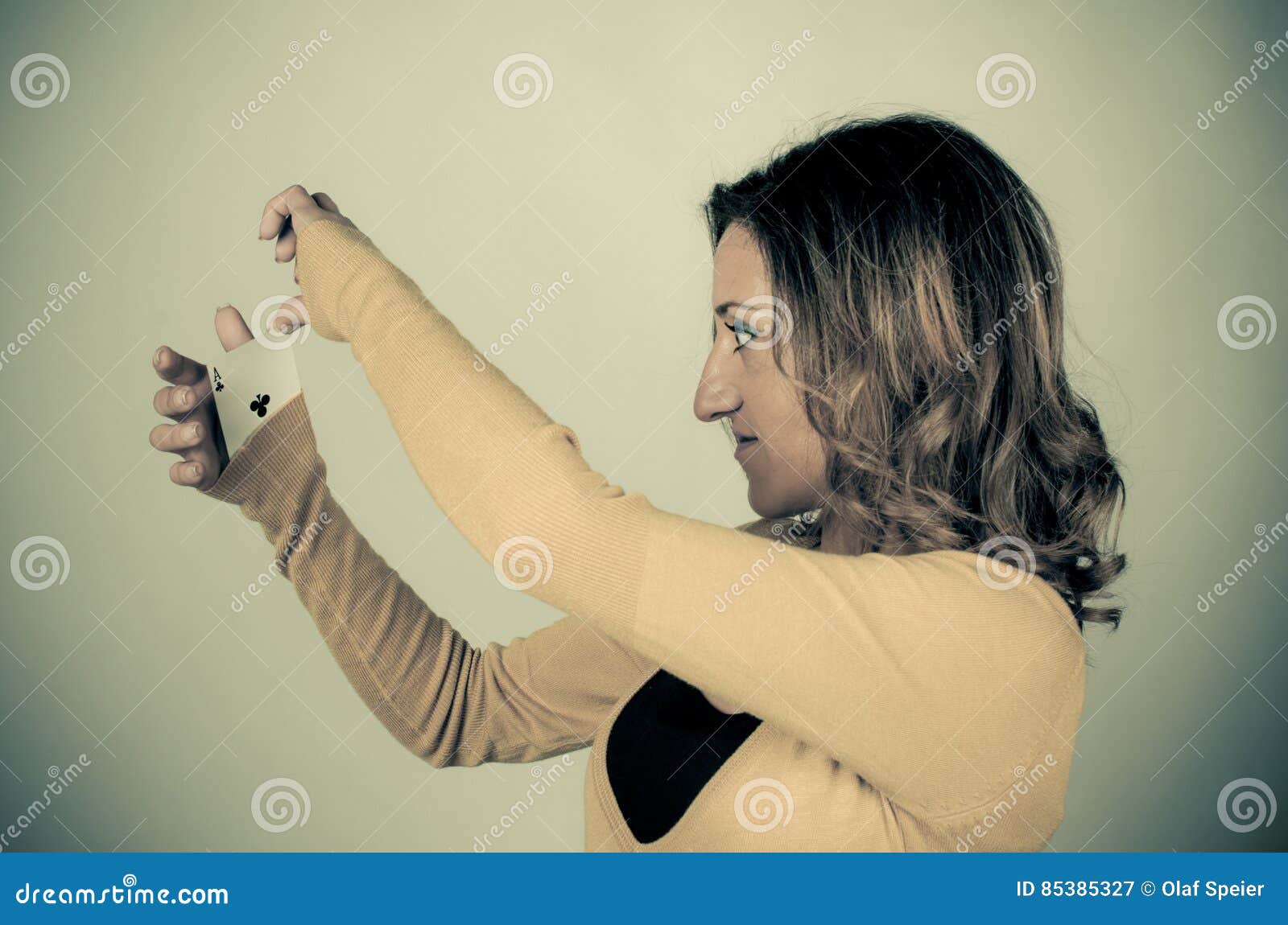 Card up the sleeve stock image. Image of advantage, cheeky - 85385327