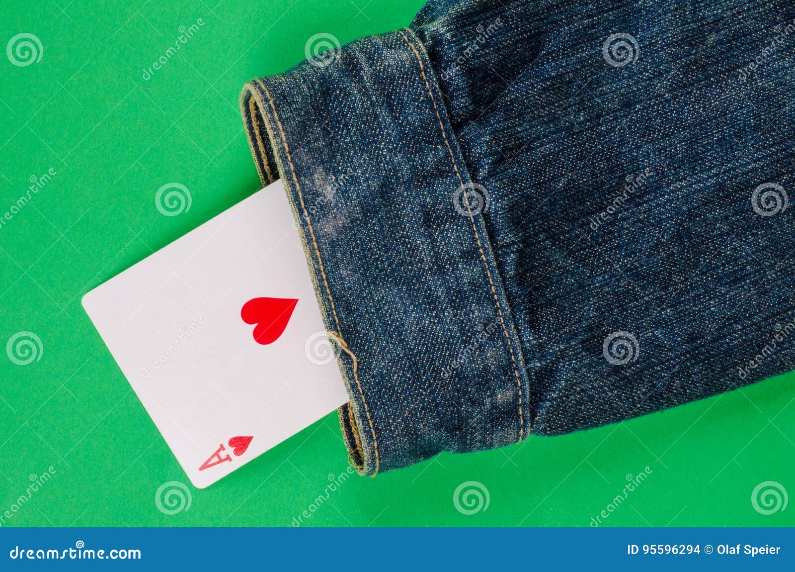 Card up the sleeve stock photo. Image of concealed, blackjack - 95596294