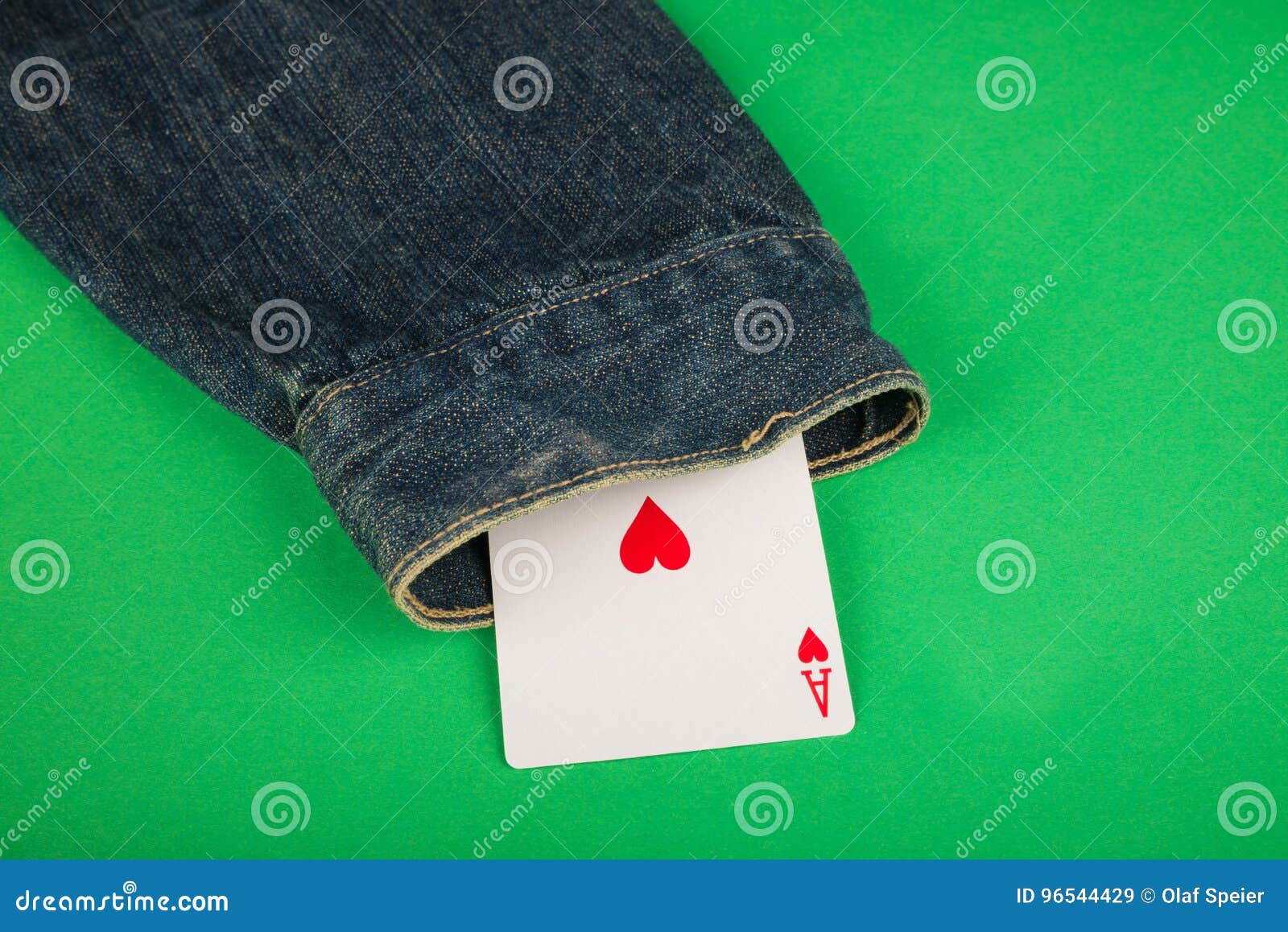 Card up the sleeve stock image. Image of trick, blackjack - 96544429