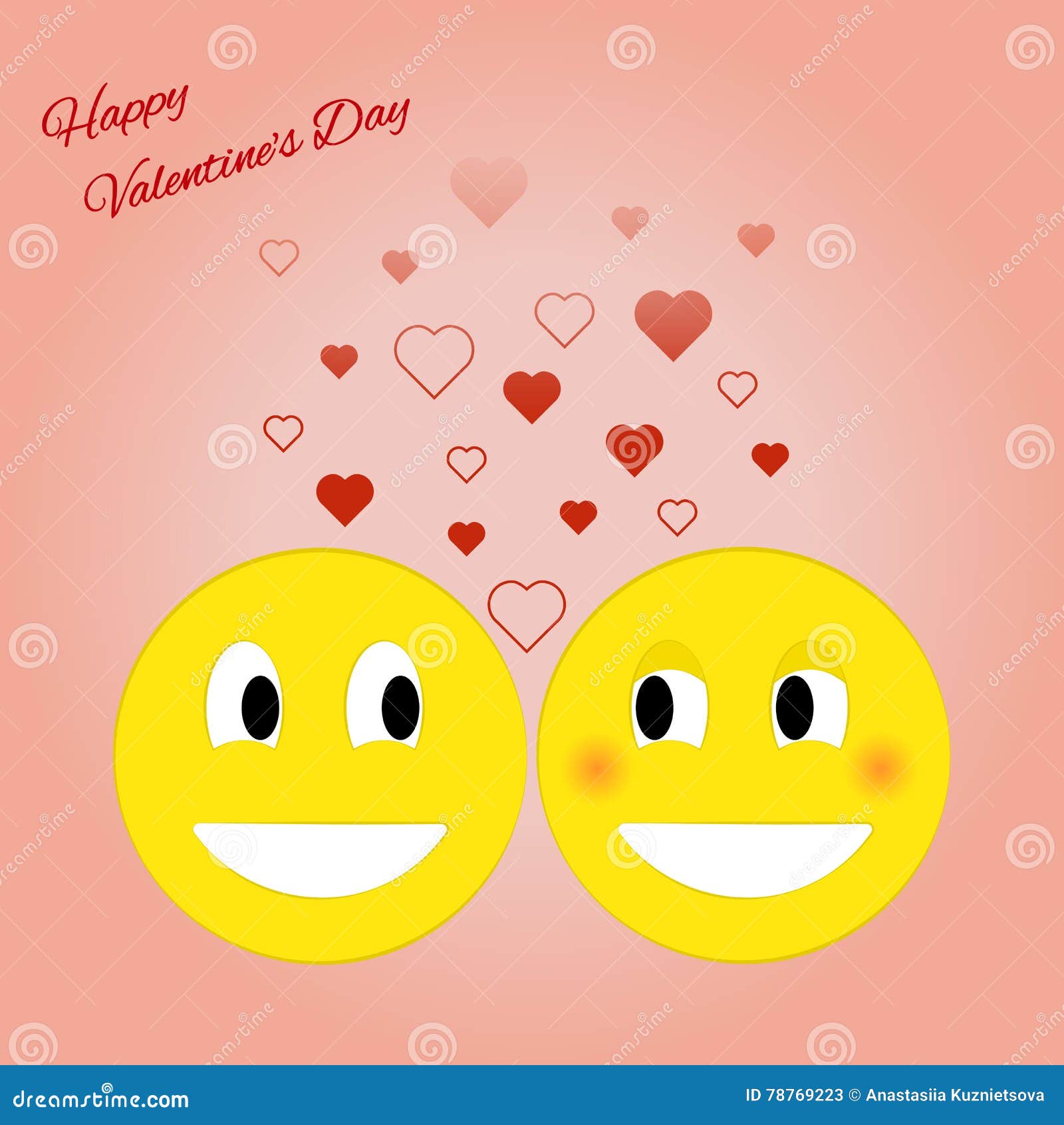 Valentines Day Smiley. Emoji With Heart. Love, February 14. Smile In ...