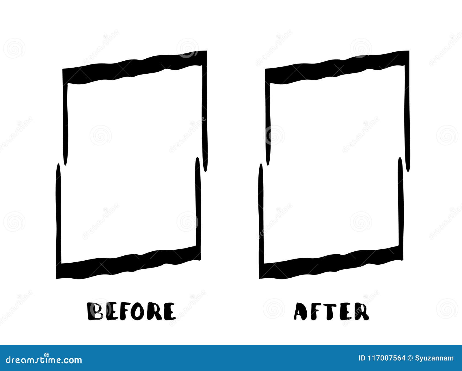 Before and after Card. Vector Illustration. Stock Vector - Illustration ...