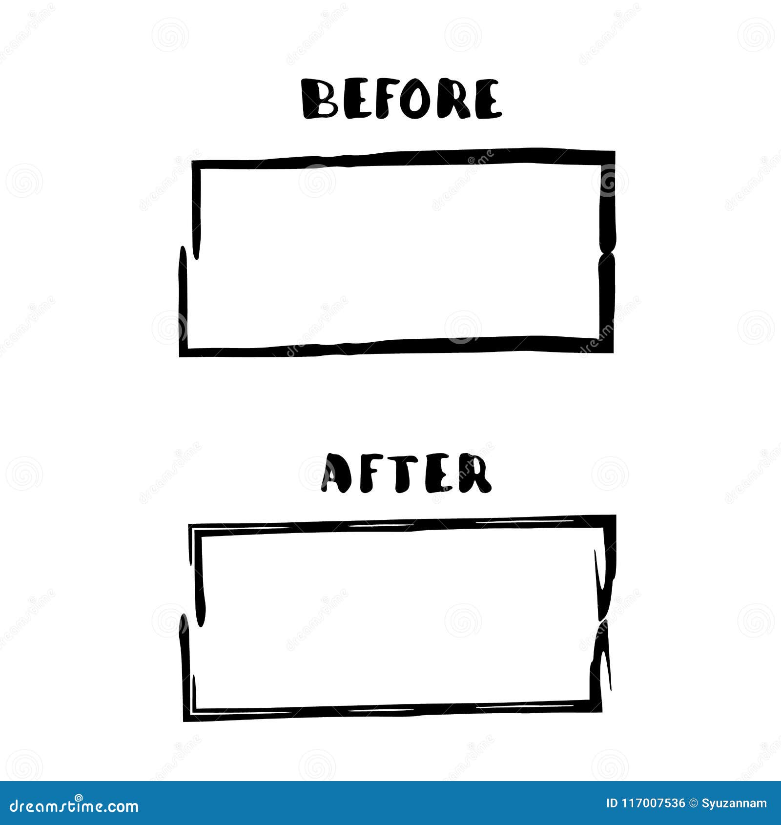 Before and after Card. Vector Illustration. Stock Vector - Illustration ...