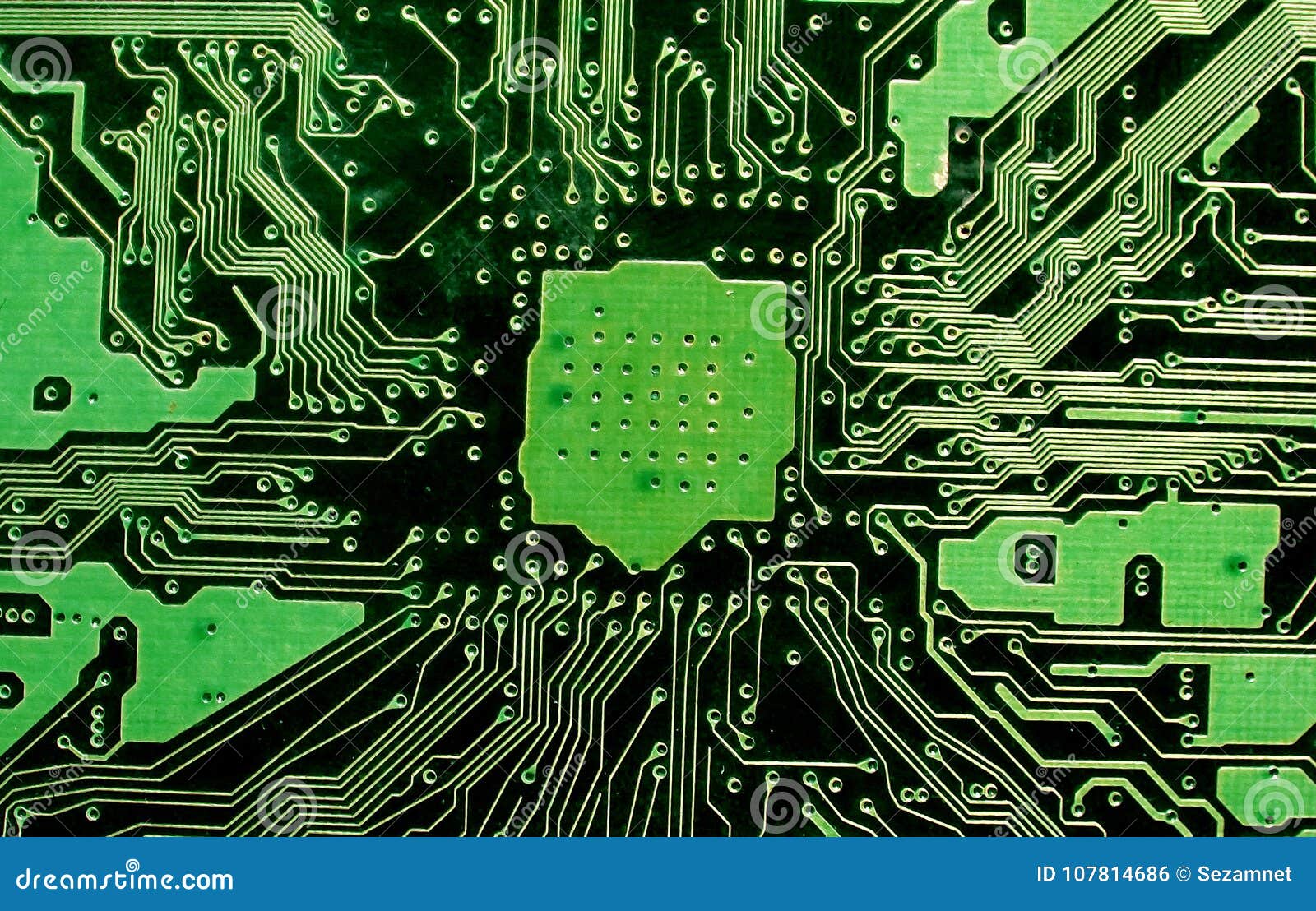 Card of the Video Card. PCB Tracks Stock Photo - Image of close ...