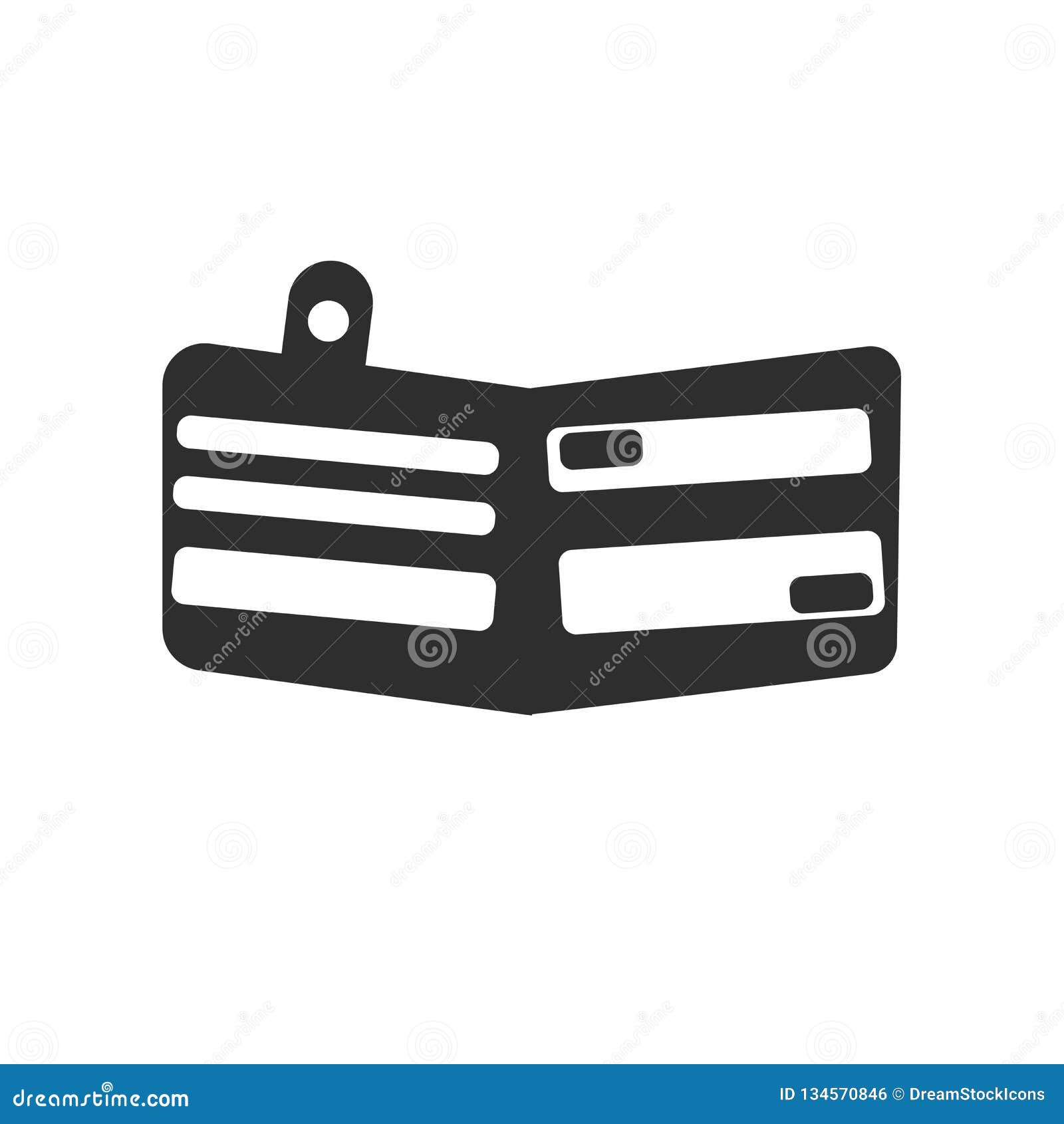 Card Wallet Icon Vector Sign and Symbol Isolated on White Background ...