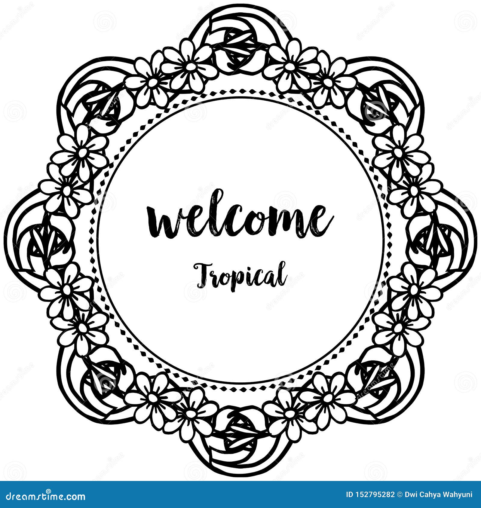 Card of Welcome Tropical, Spring and Summer Concept, Isolated Backdrop ...