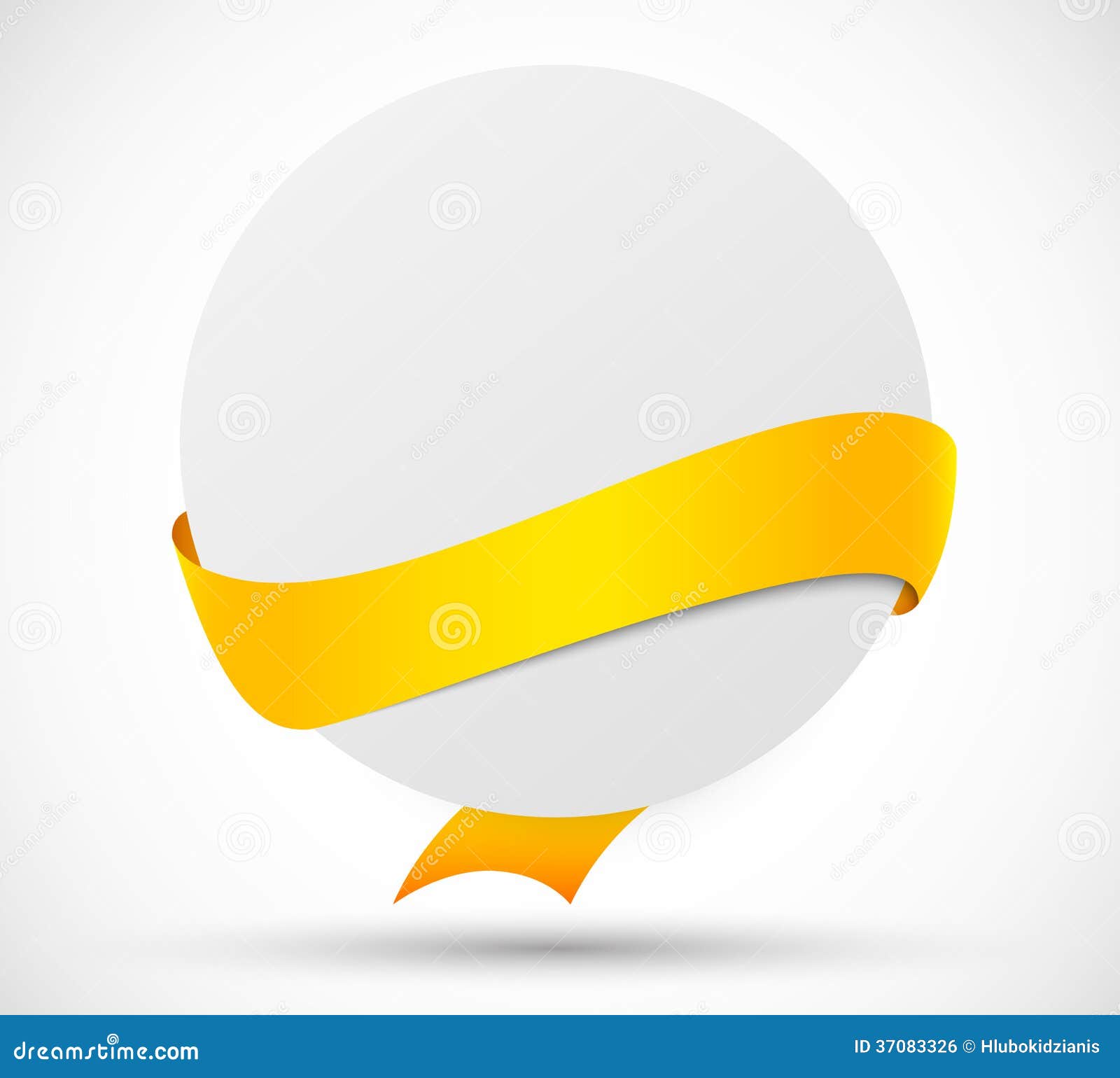 Card with yellow ribbon stock vector. Illustration of invitation - 37083326