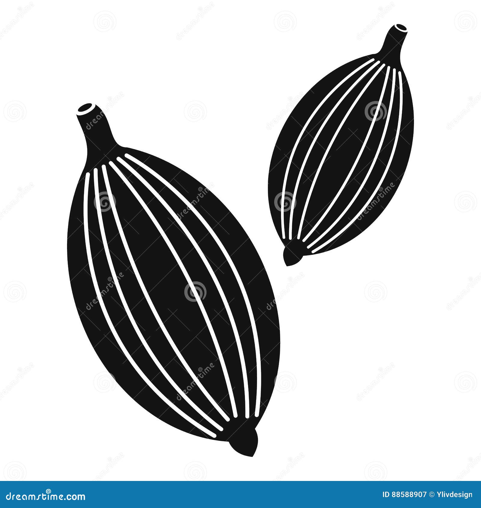 Cardamom Pods Icon, Simple Style Stock Vector - Illustration of cuisine ...