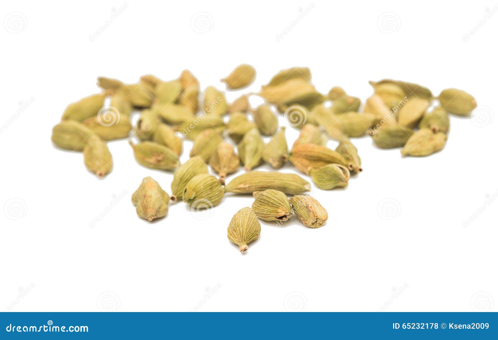 Cardamom pods isolated stock photo. Image of food, flavor - 65232178