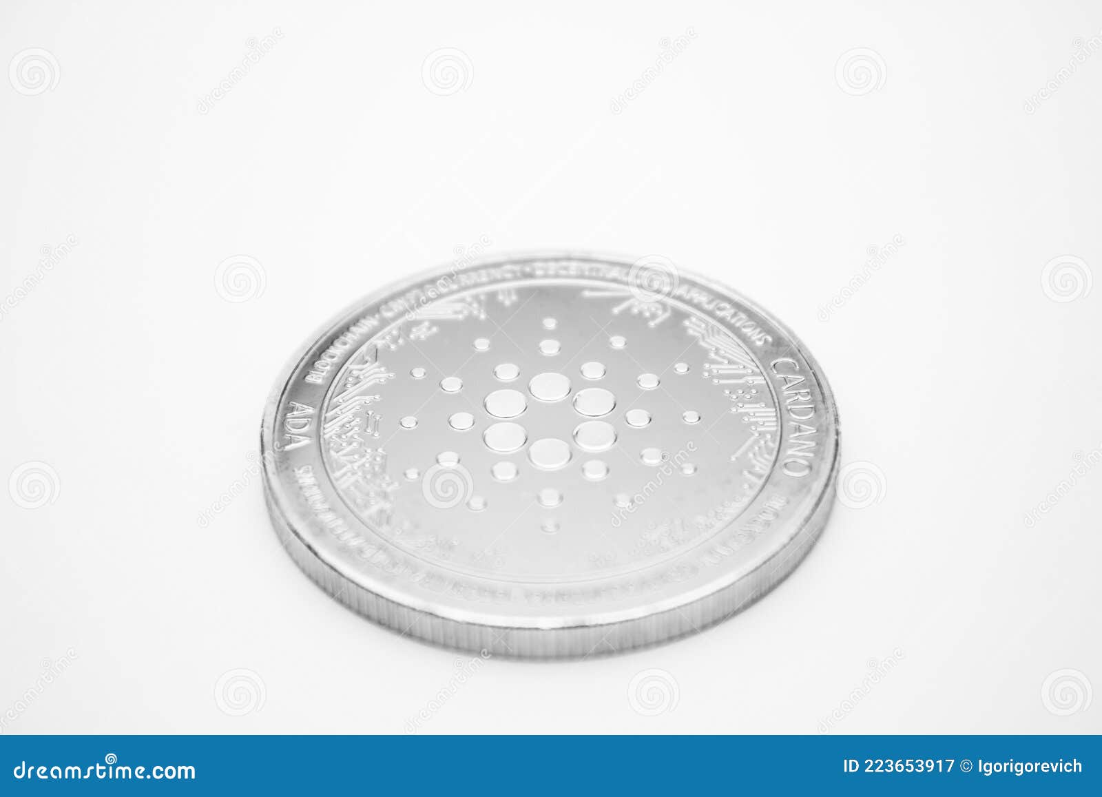 Cardano ADA Coin in Grayscale Stock Image - Image of economy, monetary ...