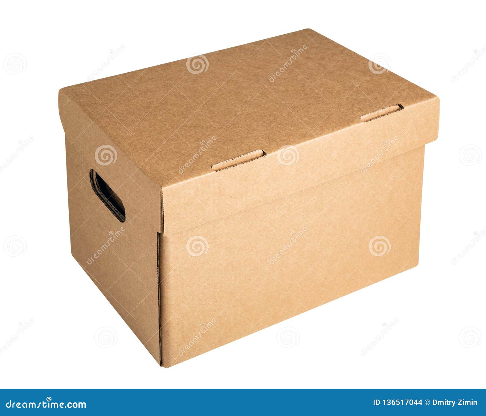 Cardboard Archive Storage Box Isolated on White Stock Photo - Image of ...