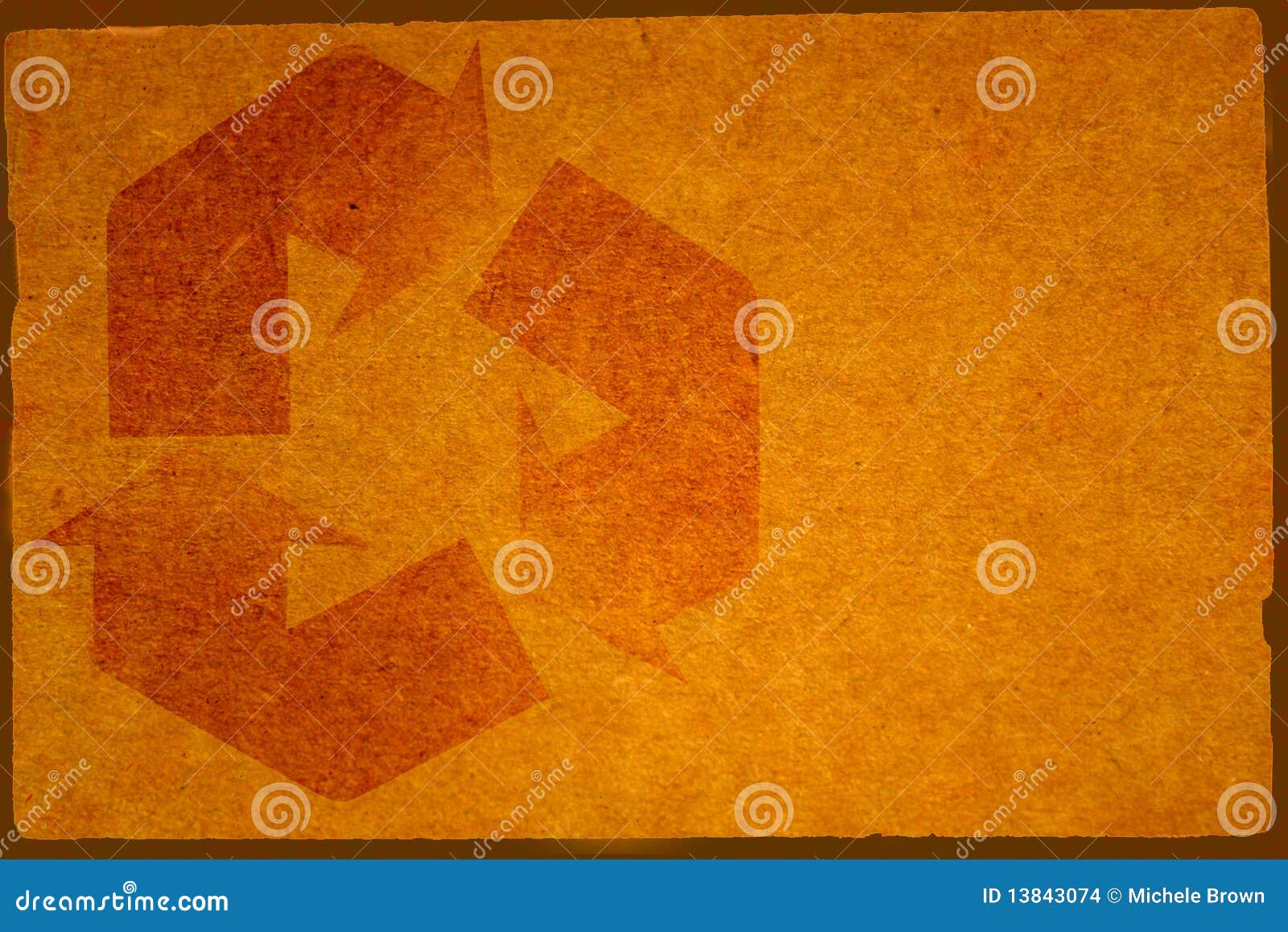 Cardboard Background With Recycle Symbol Stock Photo | CartoonDealer ...