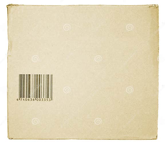 Cardboard with barcode stock illustration. Illustration of icon - 39694822