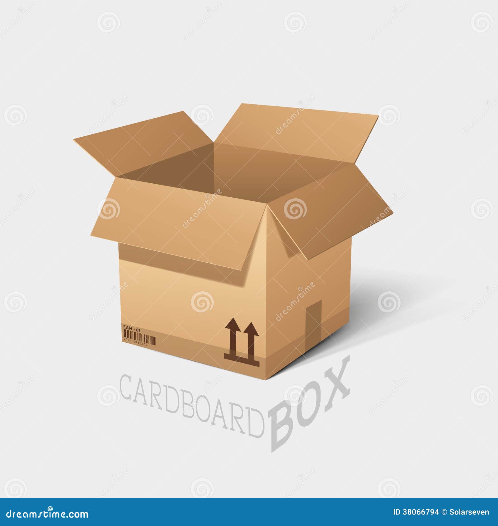 Cardboard Box stock vector. Illustration of post, shipping - 38066794