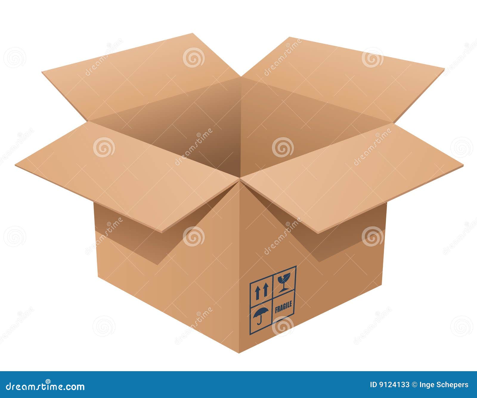 Cardboard Box Cartoon Vector | CartoonDealer.com #9124133