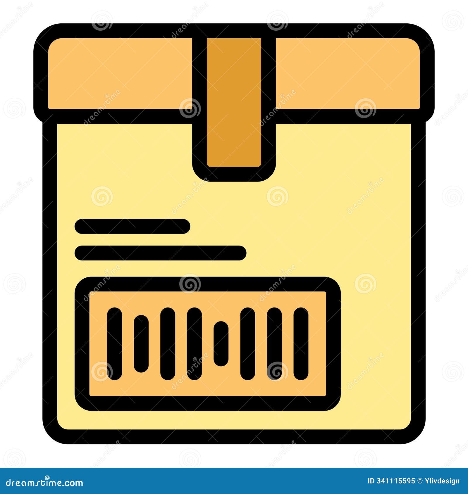 Cardboard Box with Barcode for Shipping Being Prepared for Delivery ...
