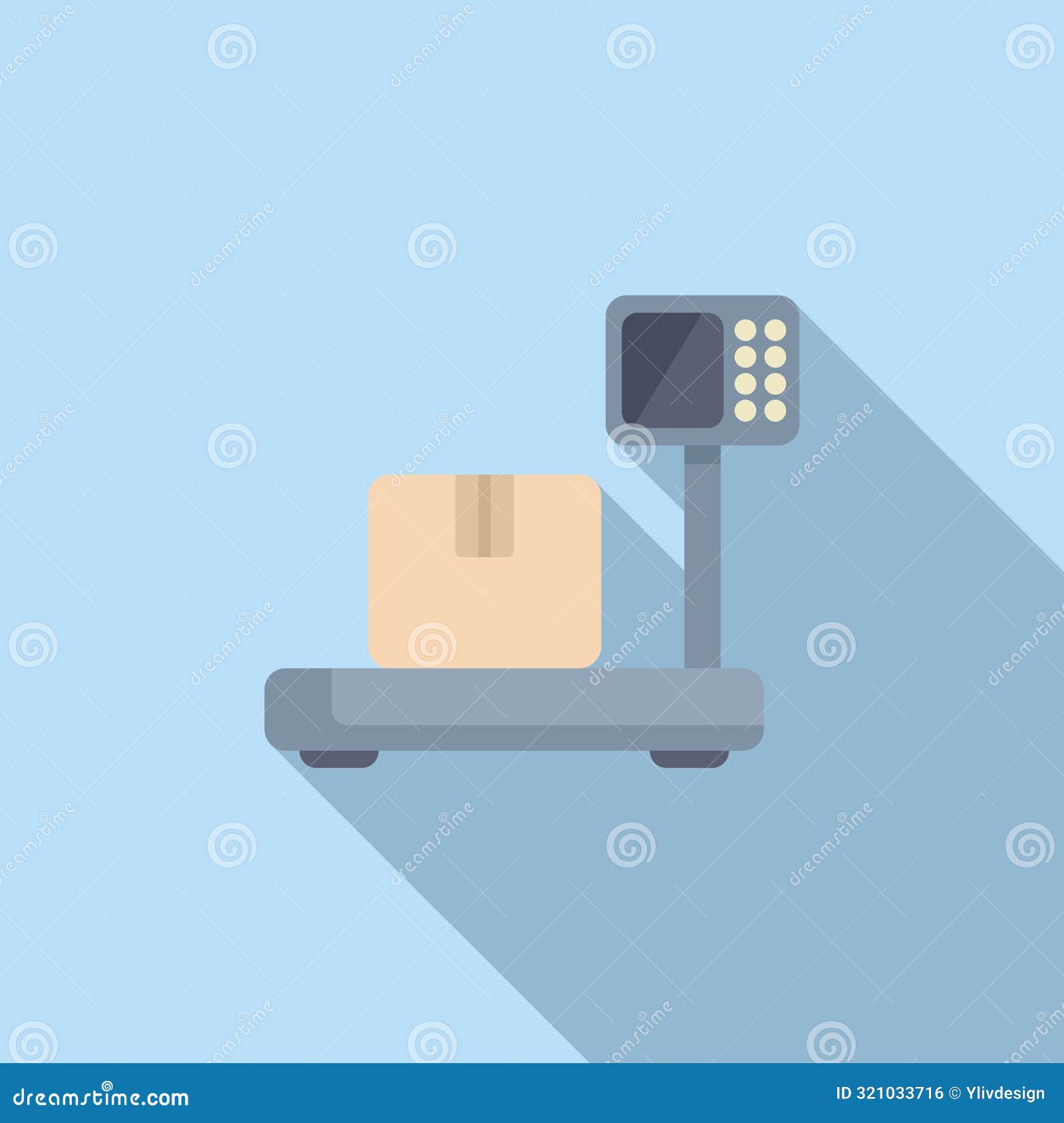 Measuring Package Weight for Delivery Stock Vector - Illustration of ...