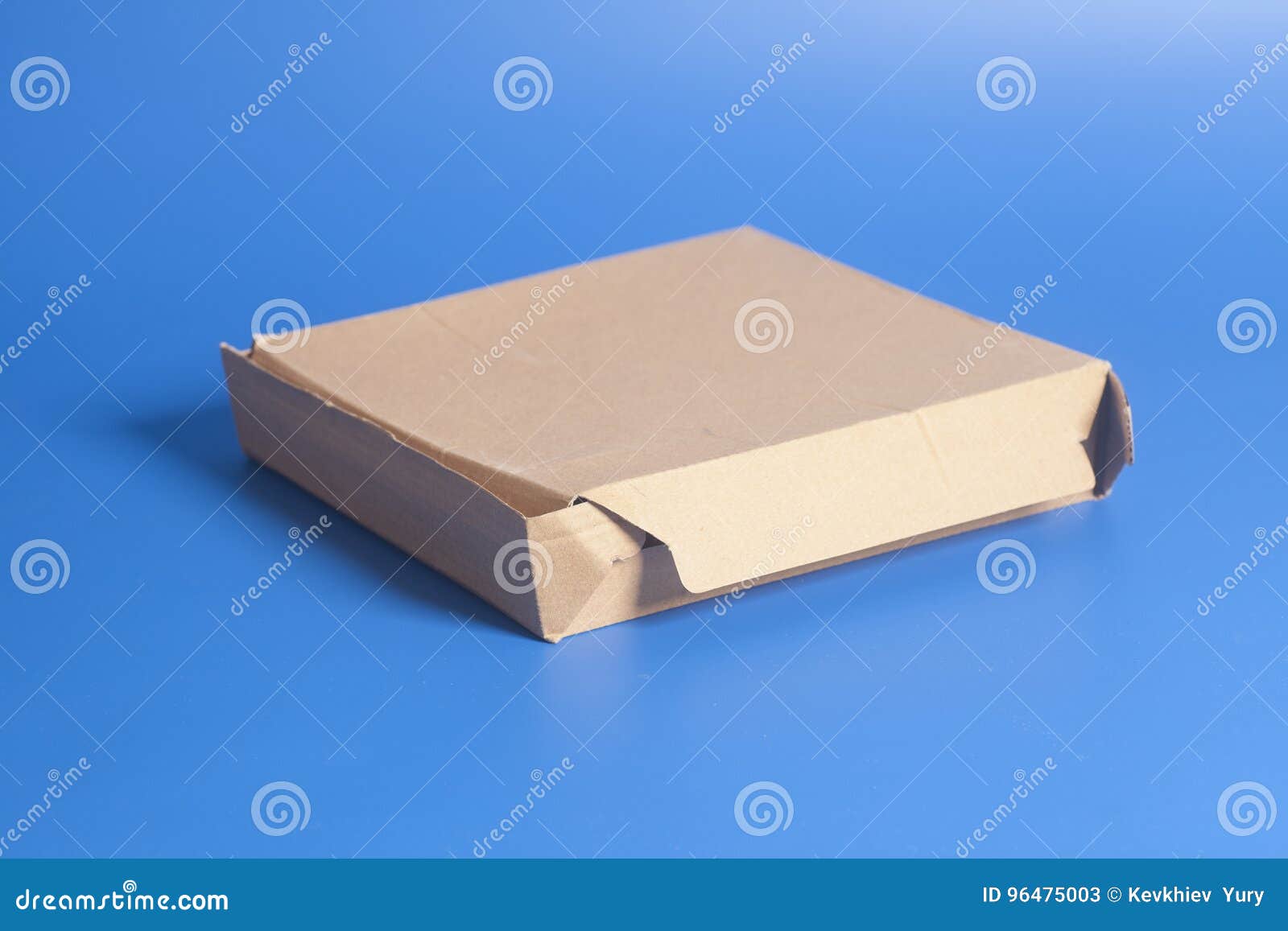 Cardboard box on a blue stock image. Image of copy, office - 96475003