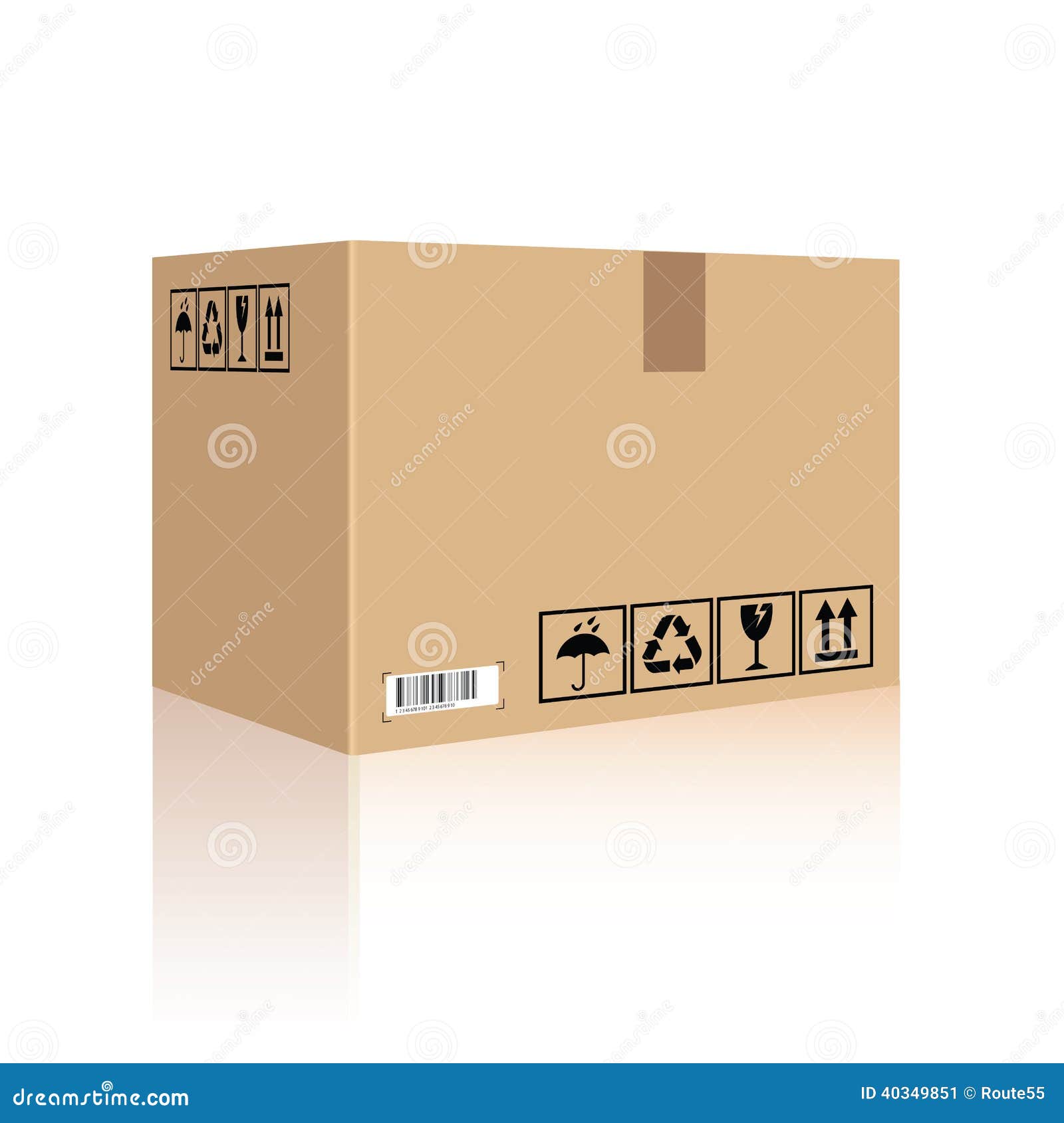 Cardboard box stock vector. Illustration of package, label - 40349851