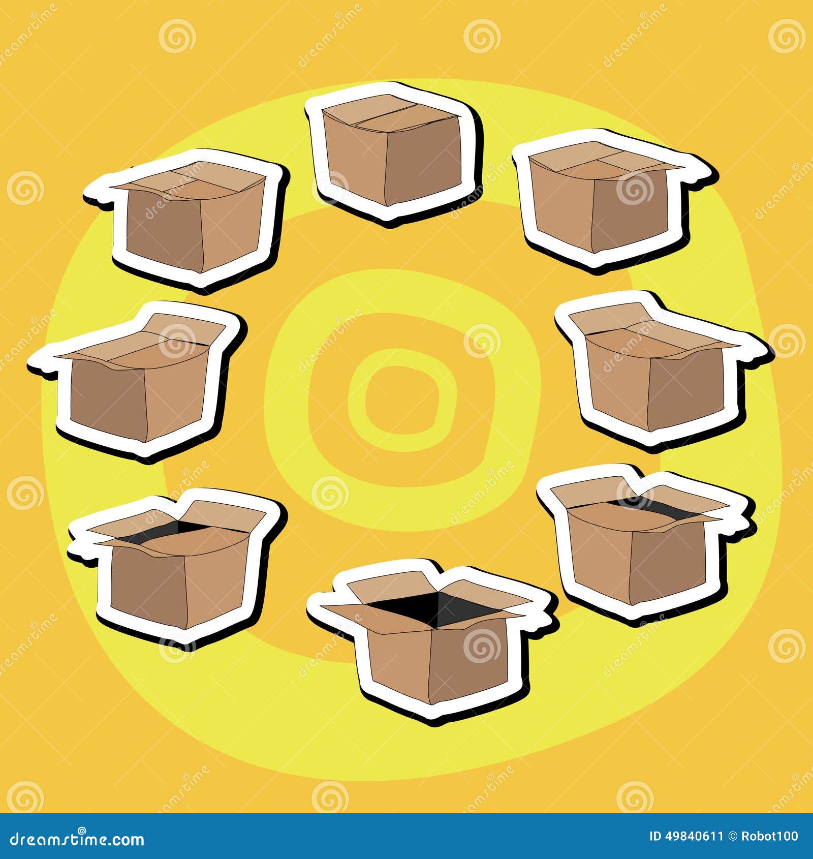 Cardboard box stock vector. Illustration of cartoon, isolated - 49840611