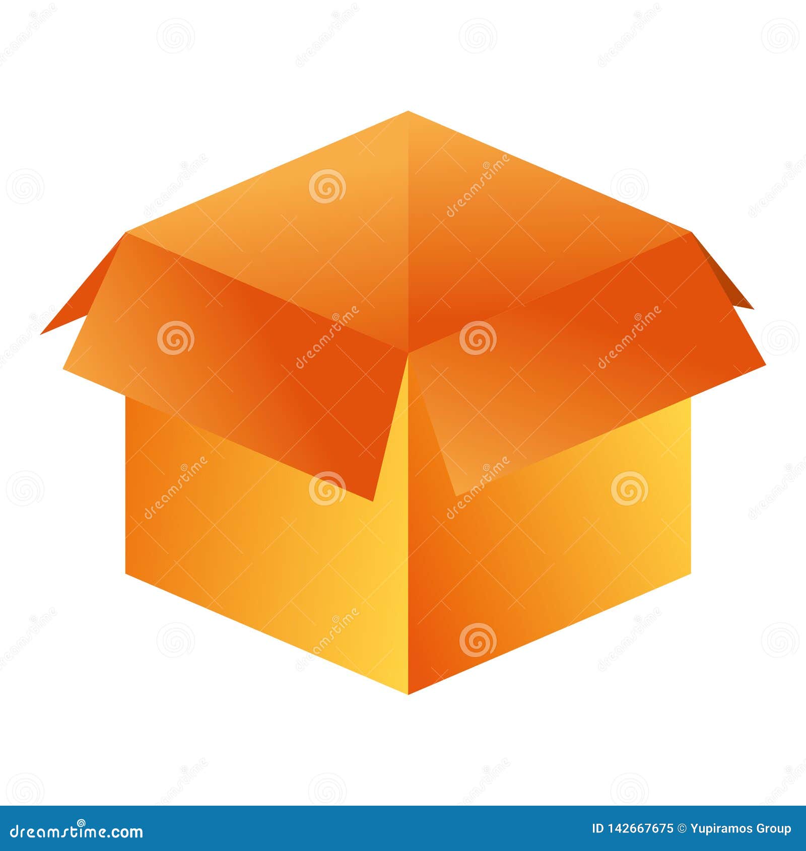Cardboard box cartoon stock vector. Illustration of cardboard - 142667675