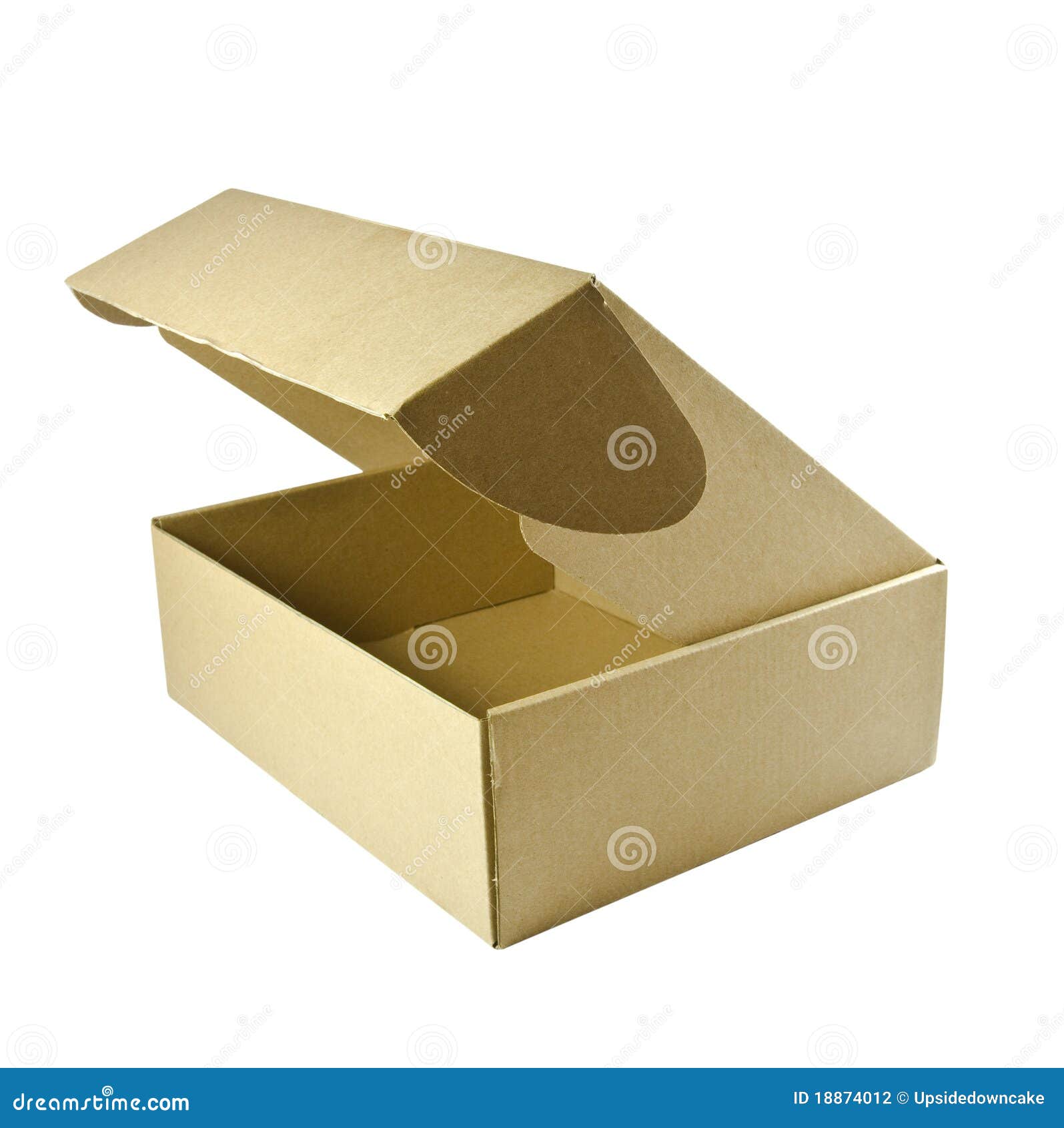 Cardboard Box with a Clipping Path Stock Photo - Image of paper, card ...