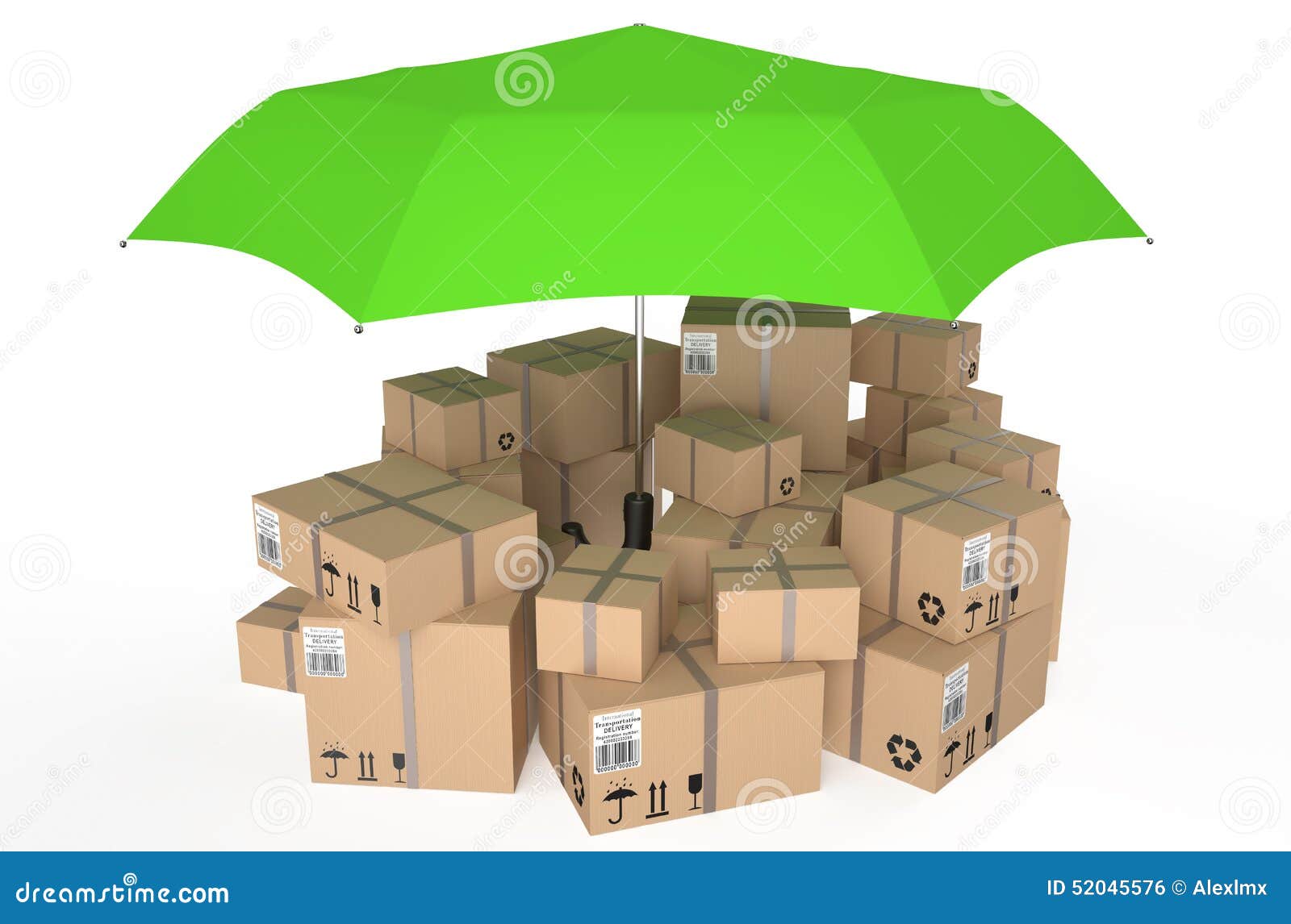 Cardboard Box And Umbrella Solid Icon, Logistic And Delivery Symbol ...